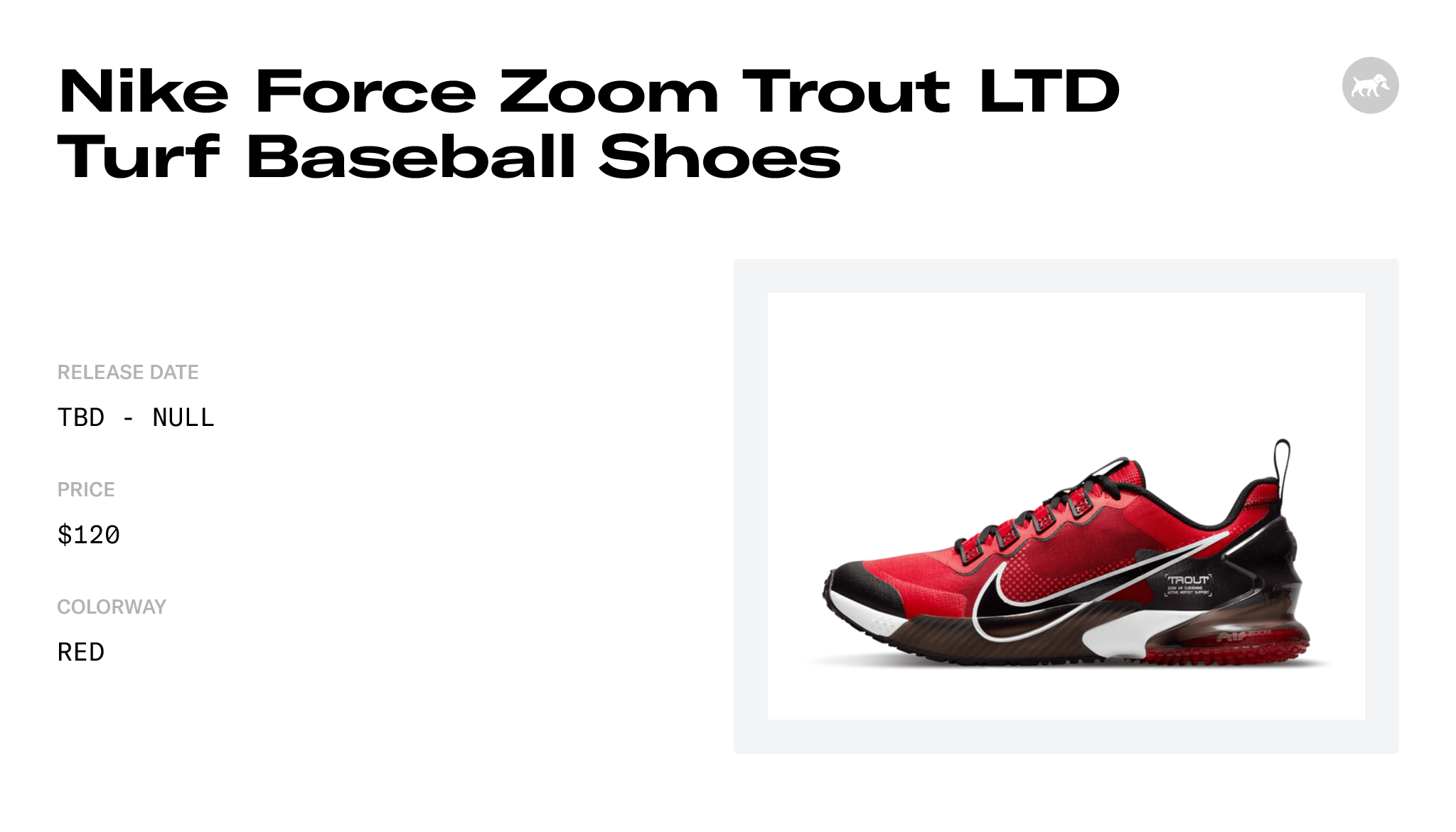 Nike Force Zoom Trout LTD Turf Baseball Shoes - CZ5916-602 Release Info