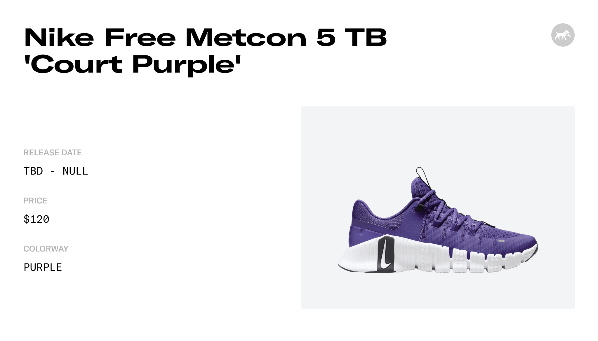 Nike Free Metcon 5 TB 'Court Purple' - FN6616-500 Release Info