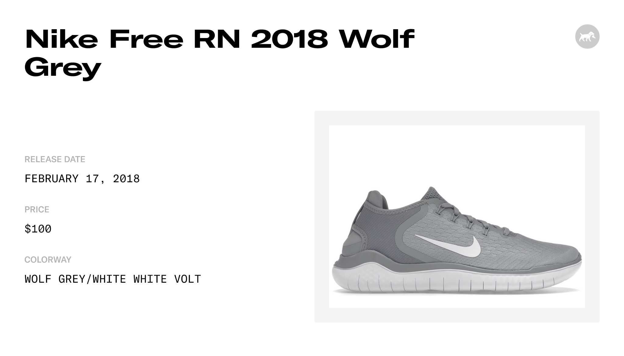 Nike Free RN 2018 Wolf Grey - 942836-003 Raffles & Where to Buy