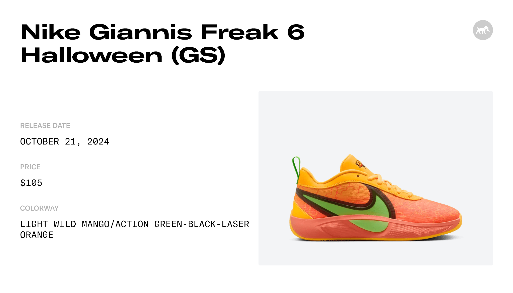Nike Giannis Freak 6 Halloween (GS) - FQ7378-601 Raffles & Where to Buy