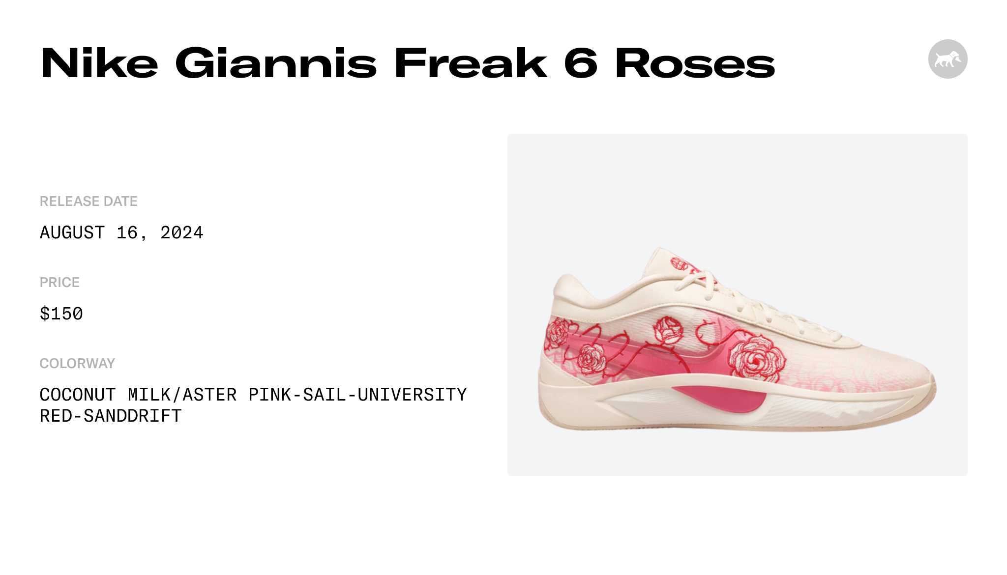 Nike Giannis Freak 6 Roses - FV1295-100 Raffles & Where to Buy