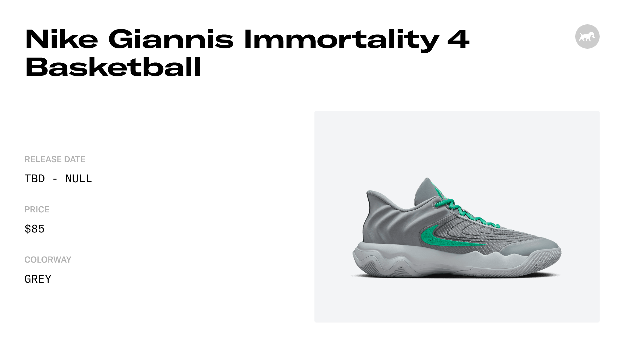 Nike Giannis Immortality 4 Basketball - FQ3680-002 Release Info