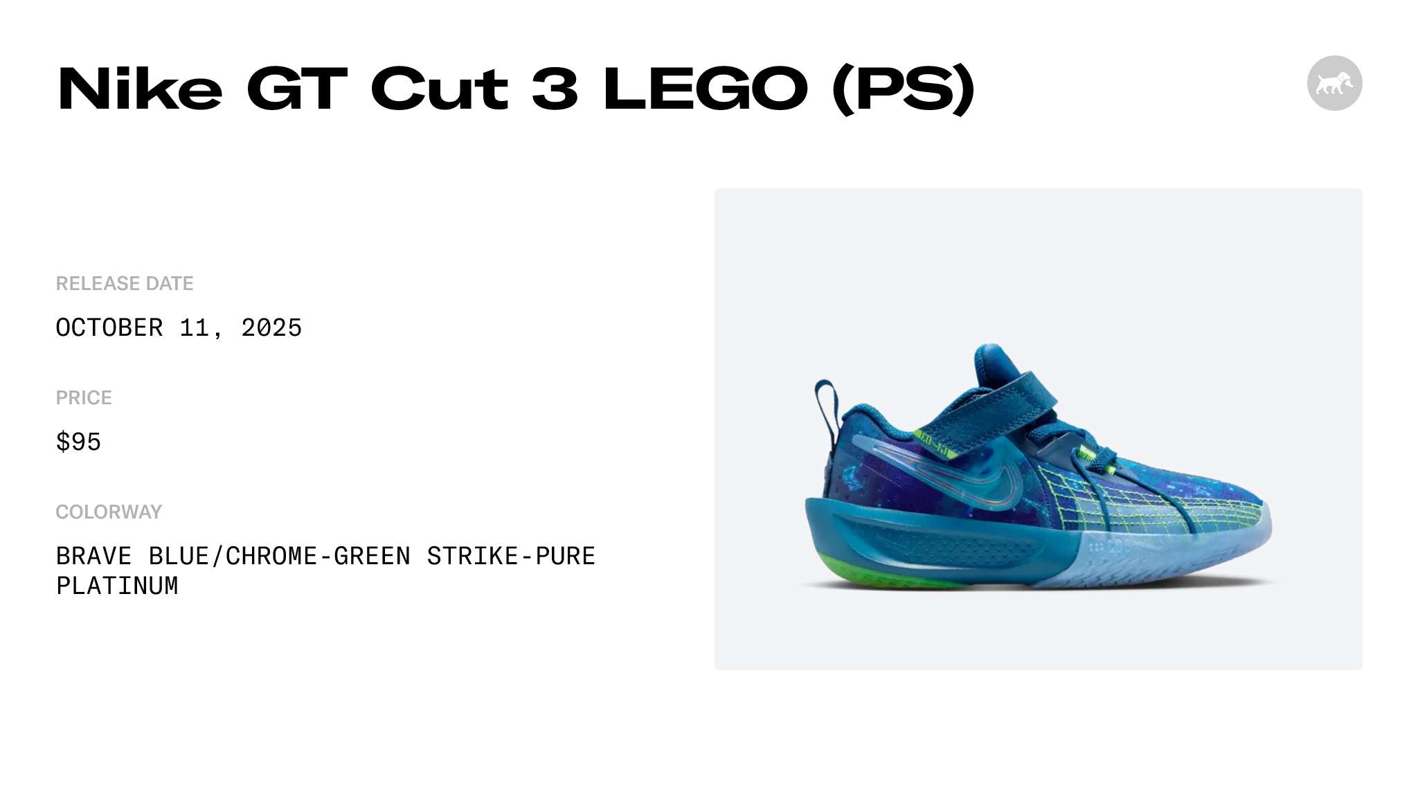 Nike GT Cut 3 LEGO (PS) - IH4040-400 Raffles & Where to Buy