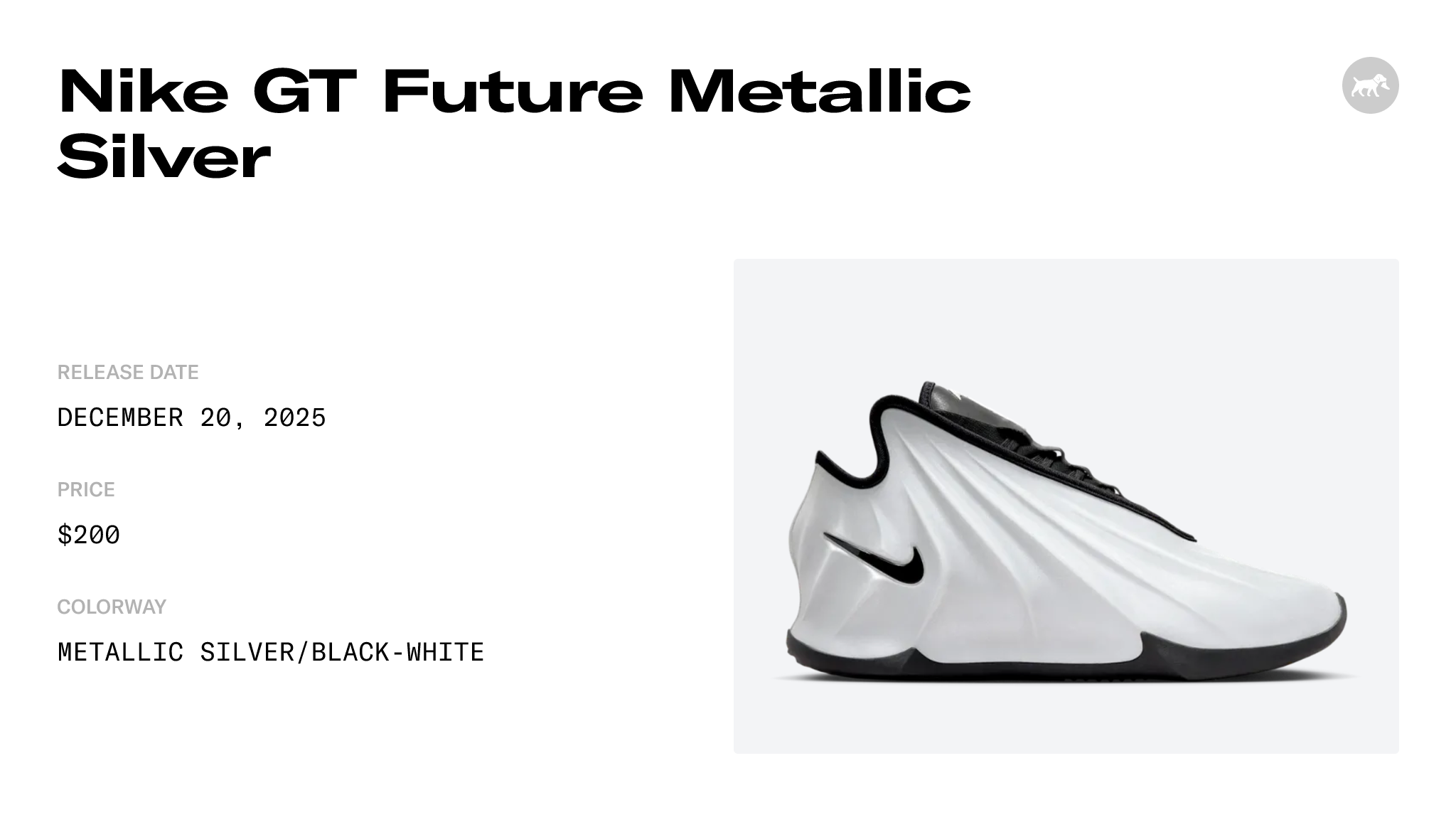Nike GT Future Metallic Silver - FZ5590-002 Release Info