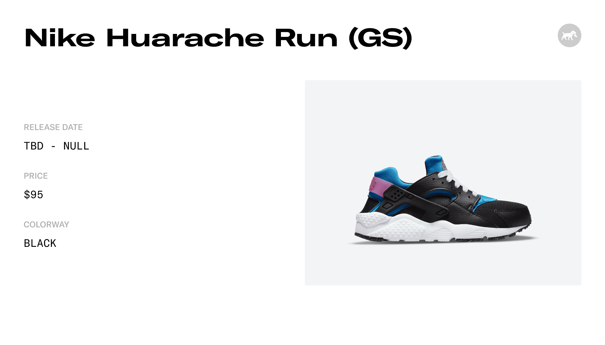 Nike Huarache Run (GS) - DR0166-001 Release Date, Raffles & Where To Buy