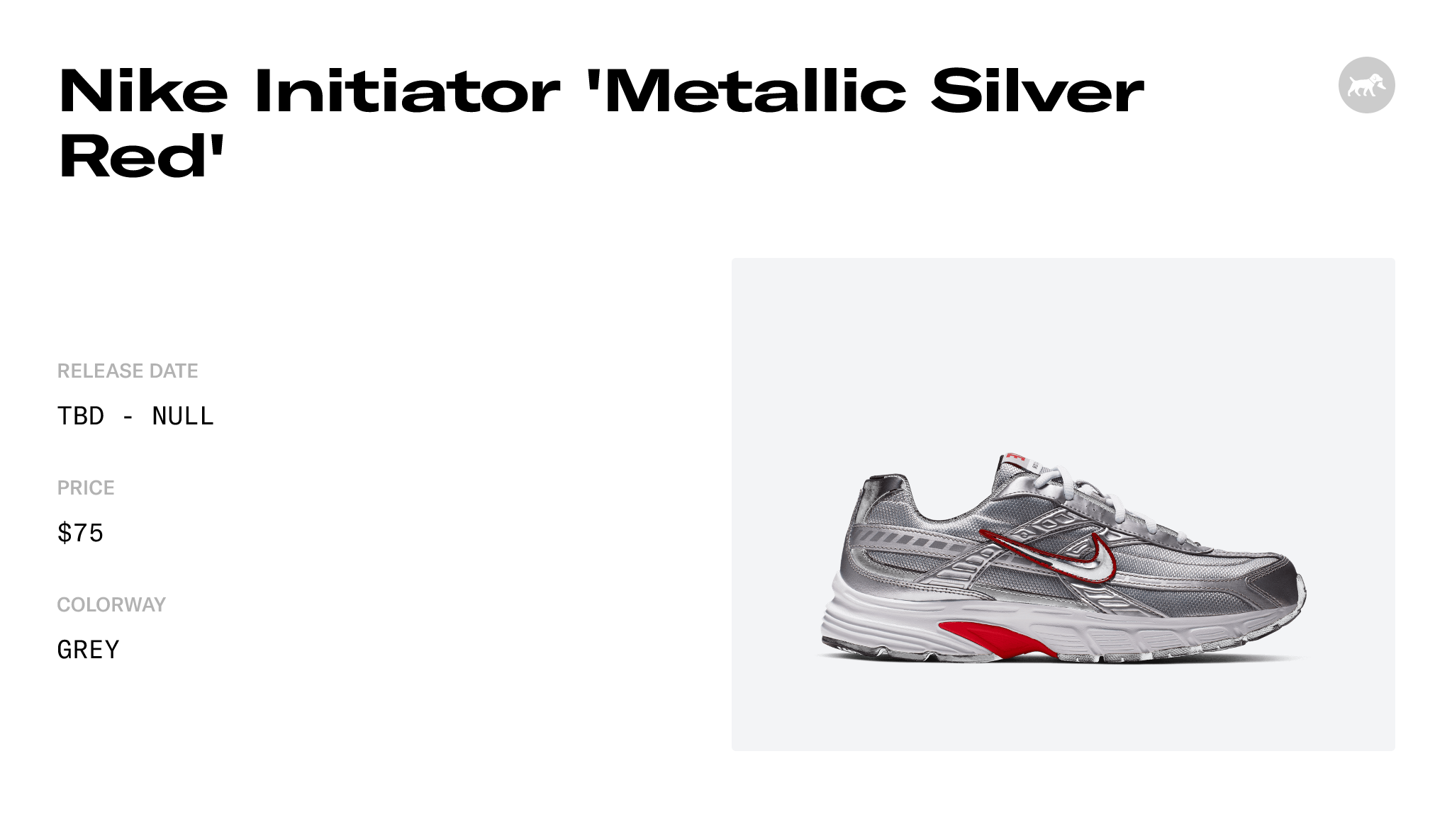 Nike Initiator 'Metallic Silver Red' - 394055-001 Release Info