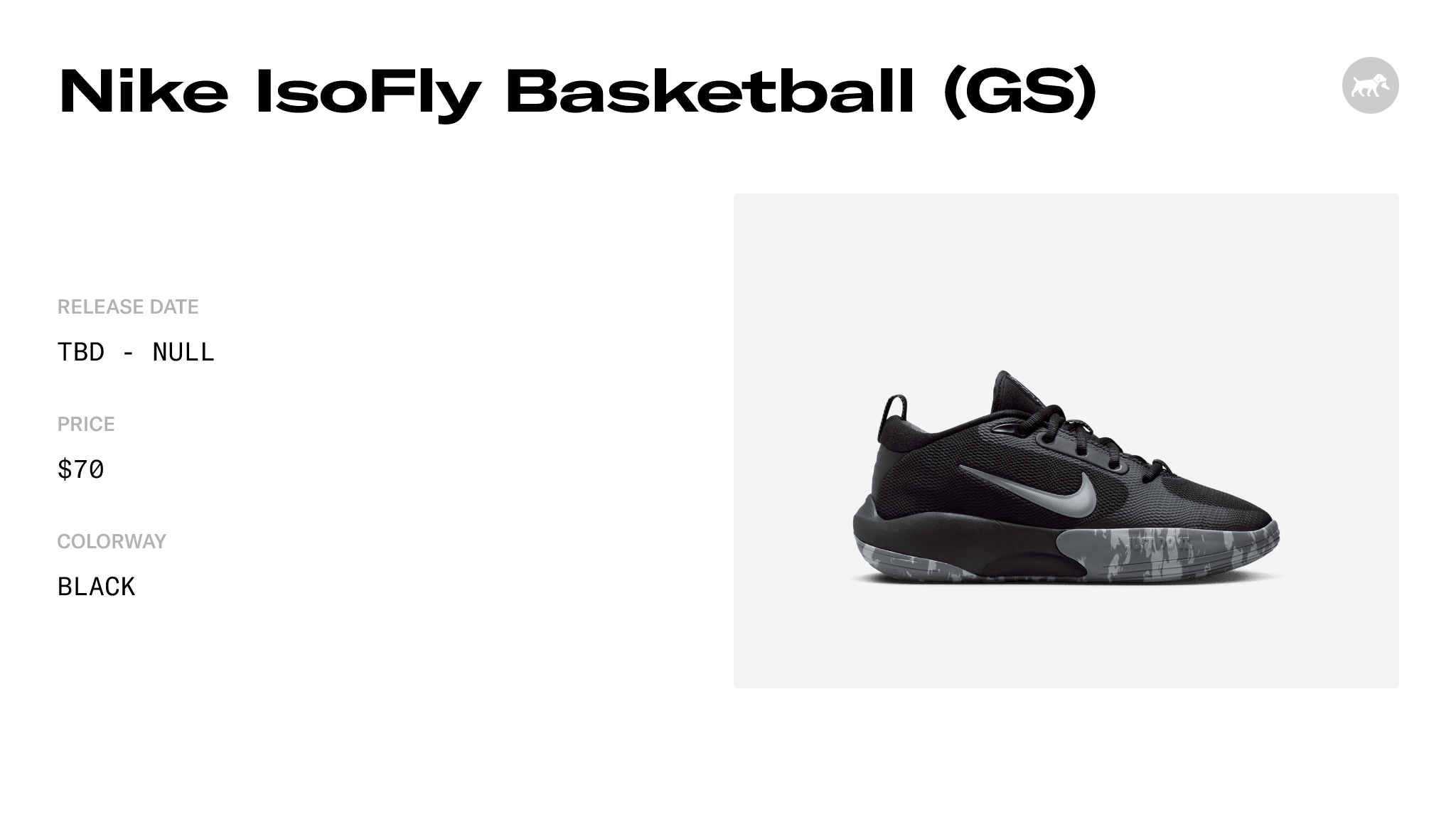 Nike IsoFly Basketball (GS) - FN4384-001 Release Info