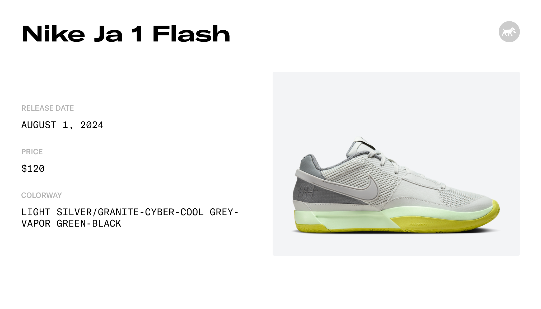Nike Ja 1 Flash - FQ4796-003 Raffles & Where to Buy