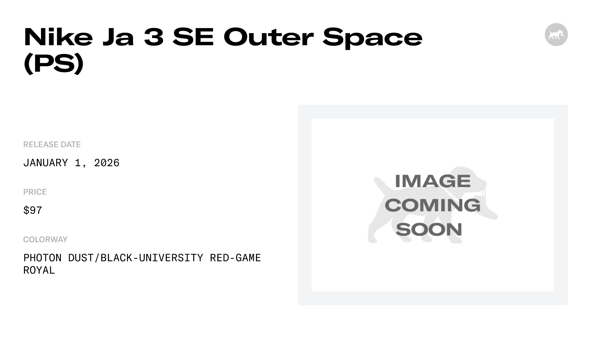 Nike Ja 3 SE Outer Space (PS) - IQ0838-001 Raffles & Where to Buy