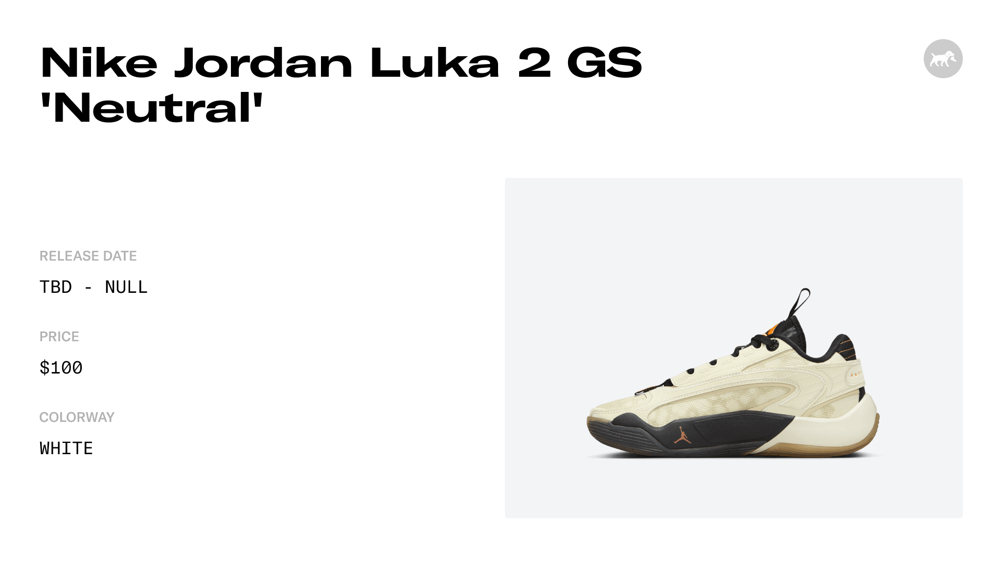 Nike Jordan Luka 2 GS 'Neutral' - DZ3498-100 Release Info