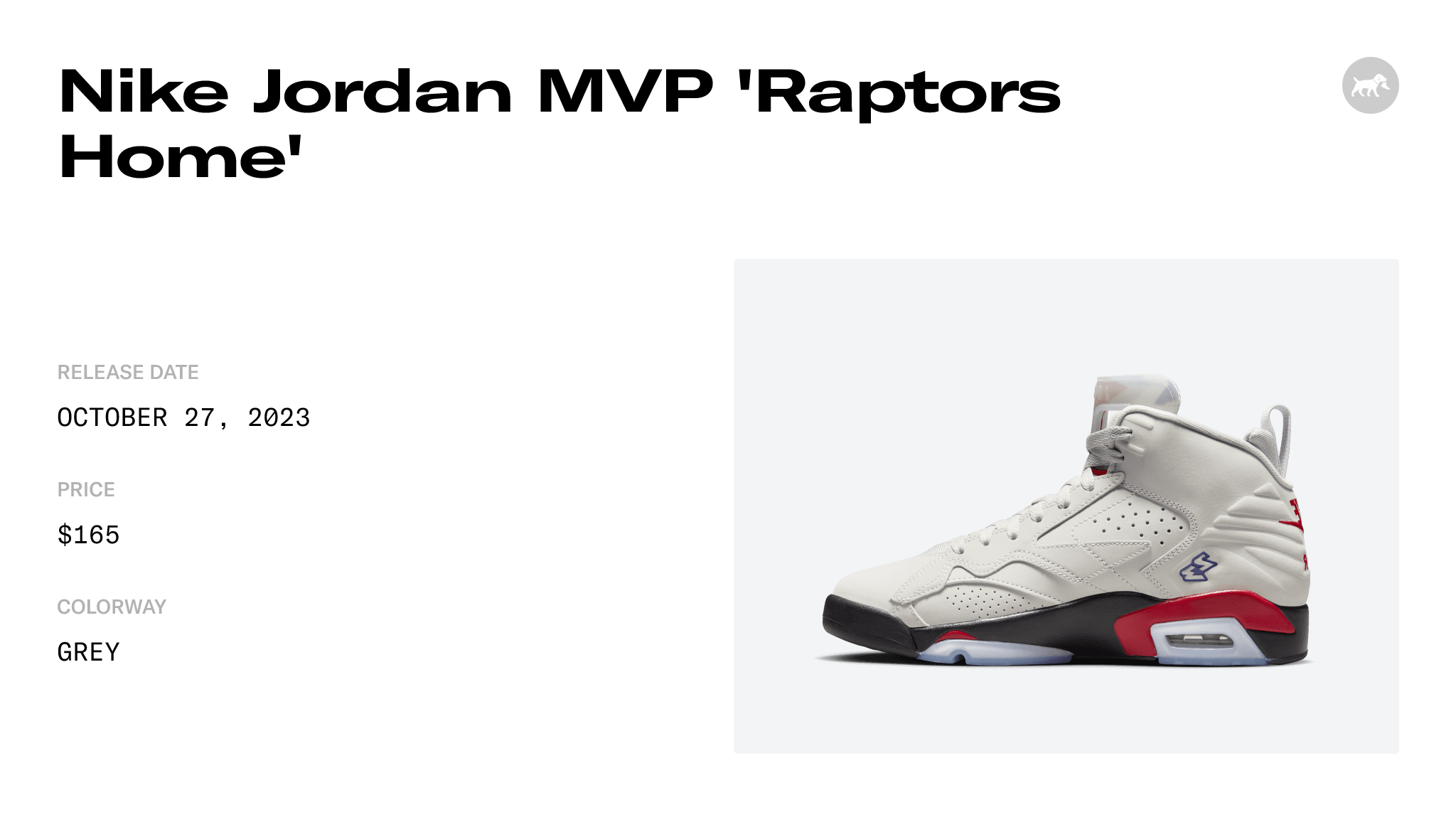 Nike Jordan MVP 'Raptors Home' - DZ4475-026 Release Info