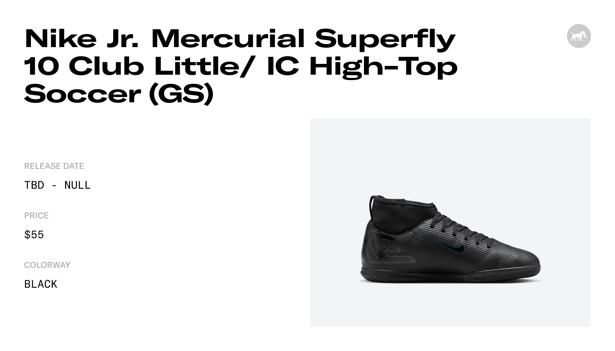Nike Jr. Mercurial Superfly 10 Club Little/ IC High-Top Soccer (GS ...