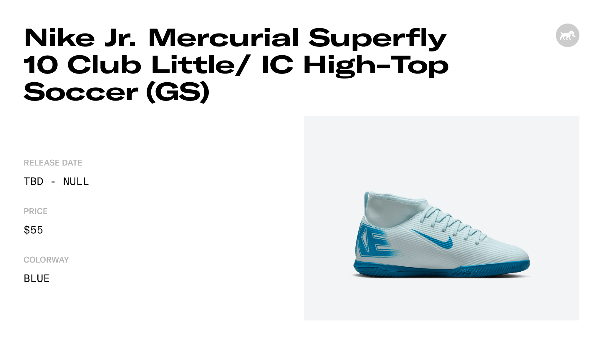 Nike Jr. Mercurial Superfly 10 Club Little/ IC High-Top Soccer (GS ...