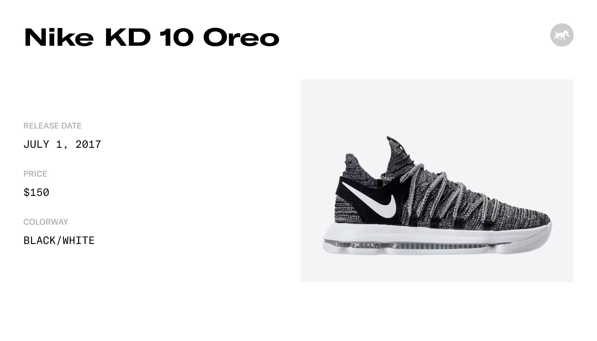 Nike KD 10 Oreo - 897815-001 Raffles & Where to Buy