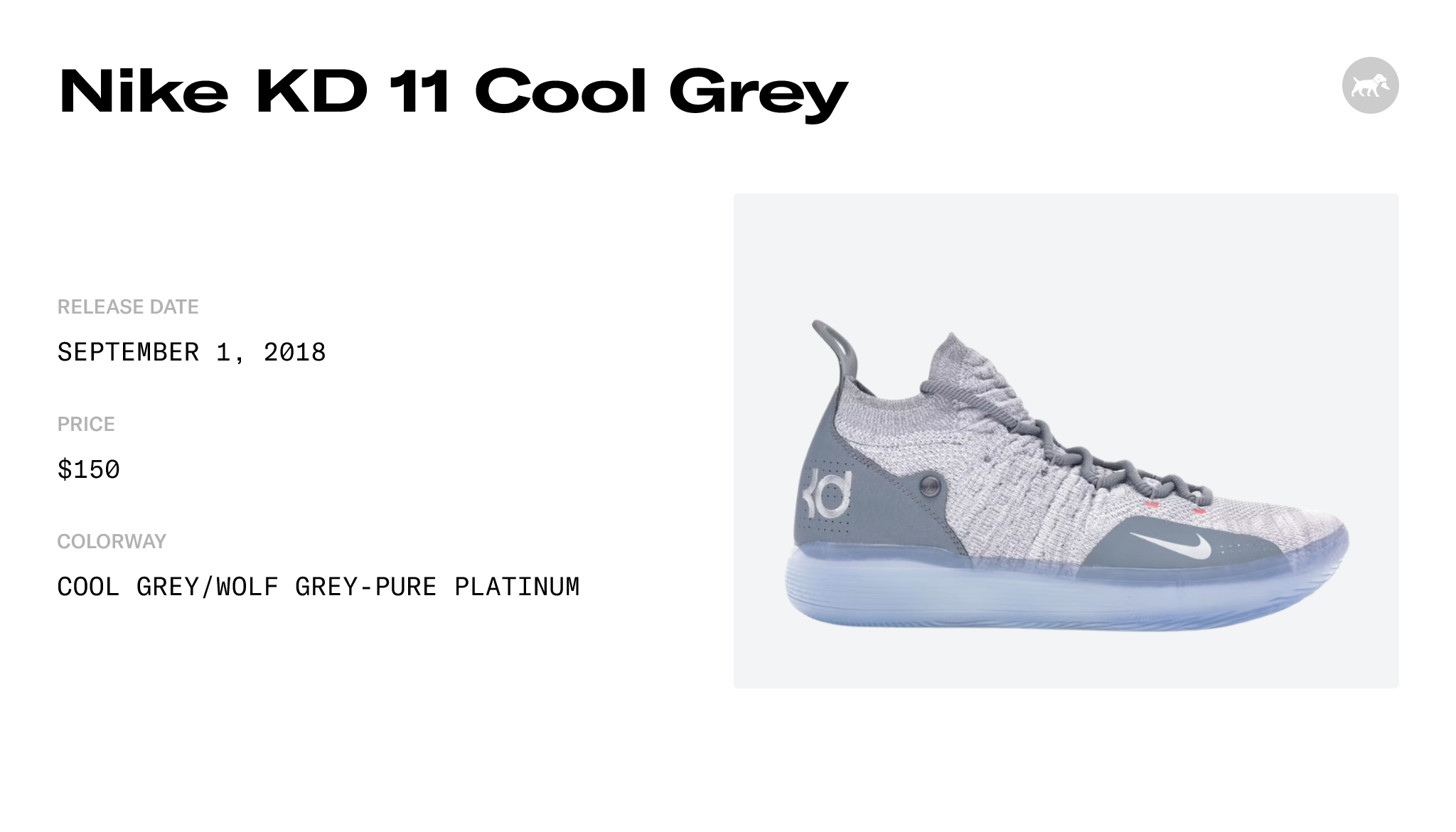 Nike KD 11 Cool Grey - AO2604-002 Raffles & Where to Buy