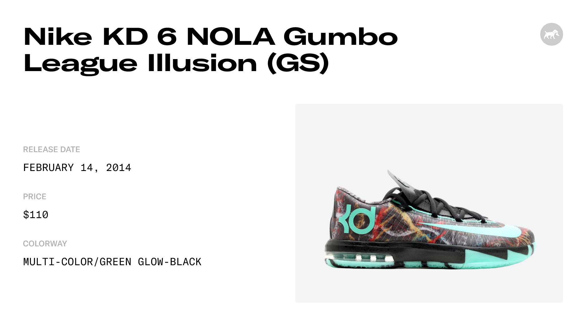 Nike KD 6 NOLA Gumbo League Illusion (GS) - 599477-900