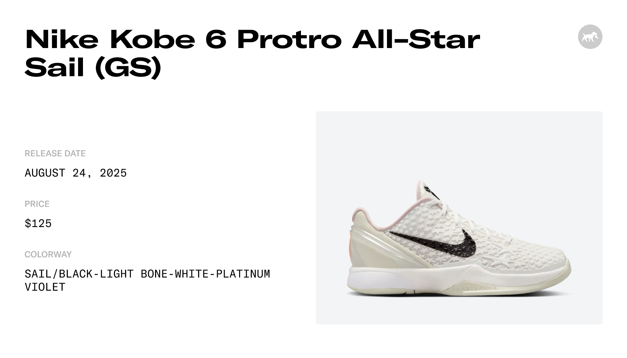 Nike Kobe 6 Protro All-Star Sail (GS) - FV9676-100