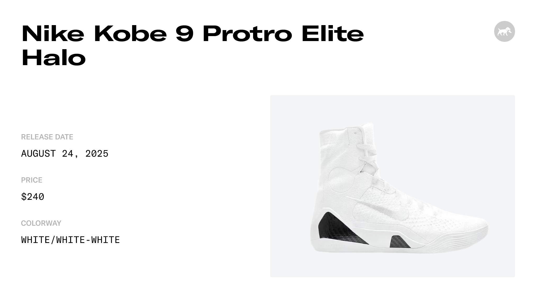 Nike Kobe 9 Protro Elite Halo - FZ7335-100 Raffles & Where to Buy