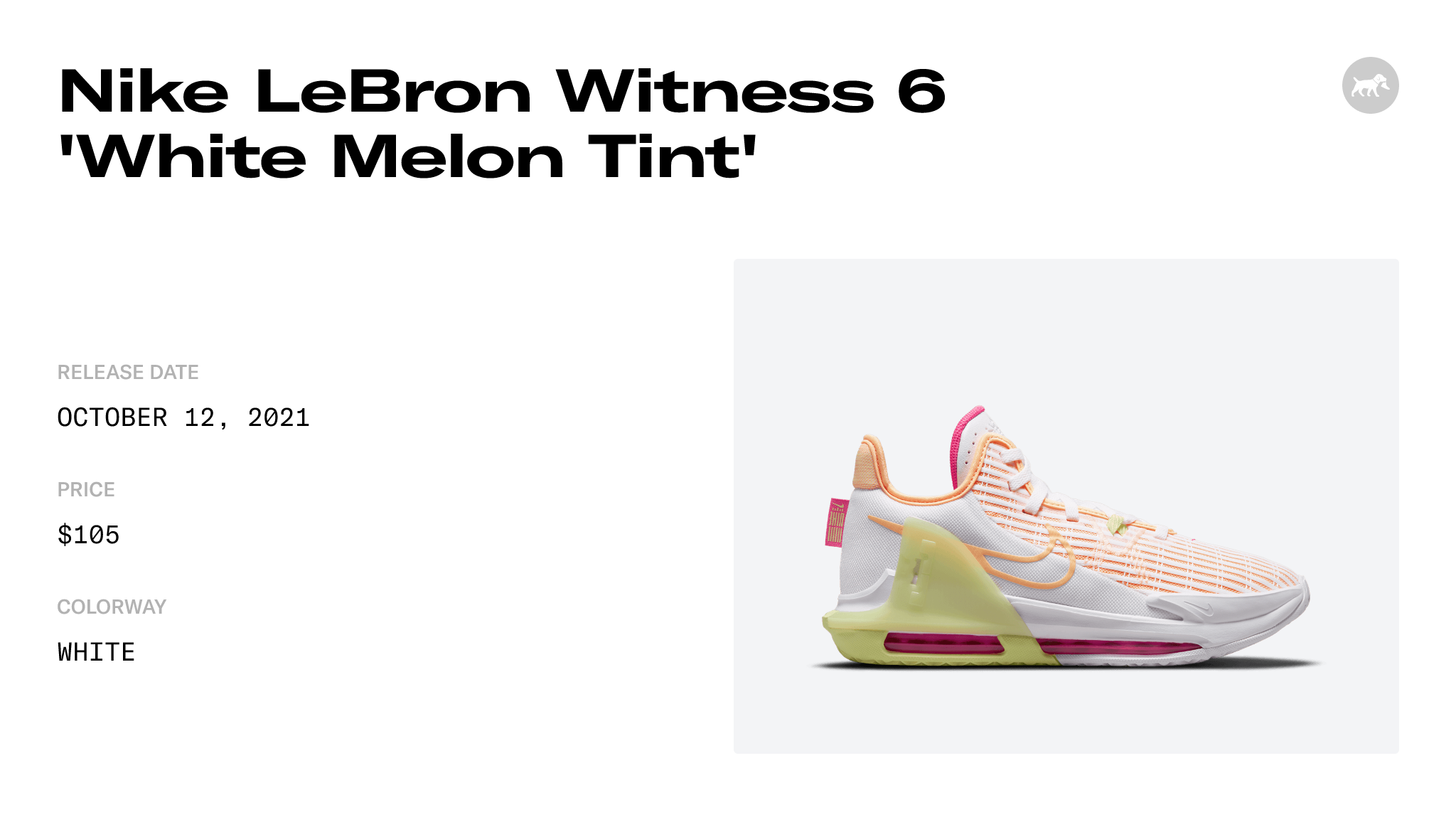 Nike LeBron Witness 6 'White Melon Tint' - CZ4052-101 Release Info