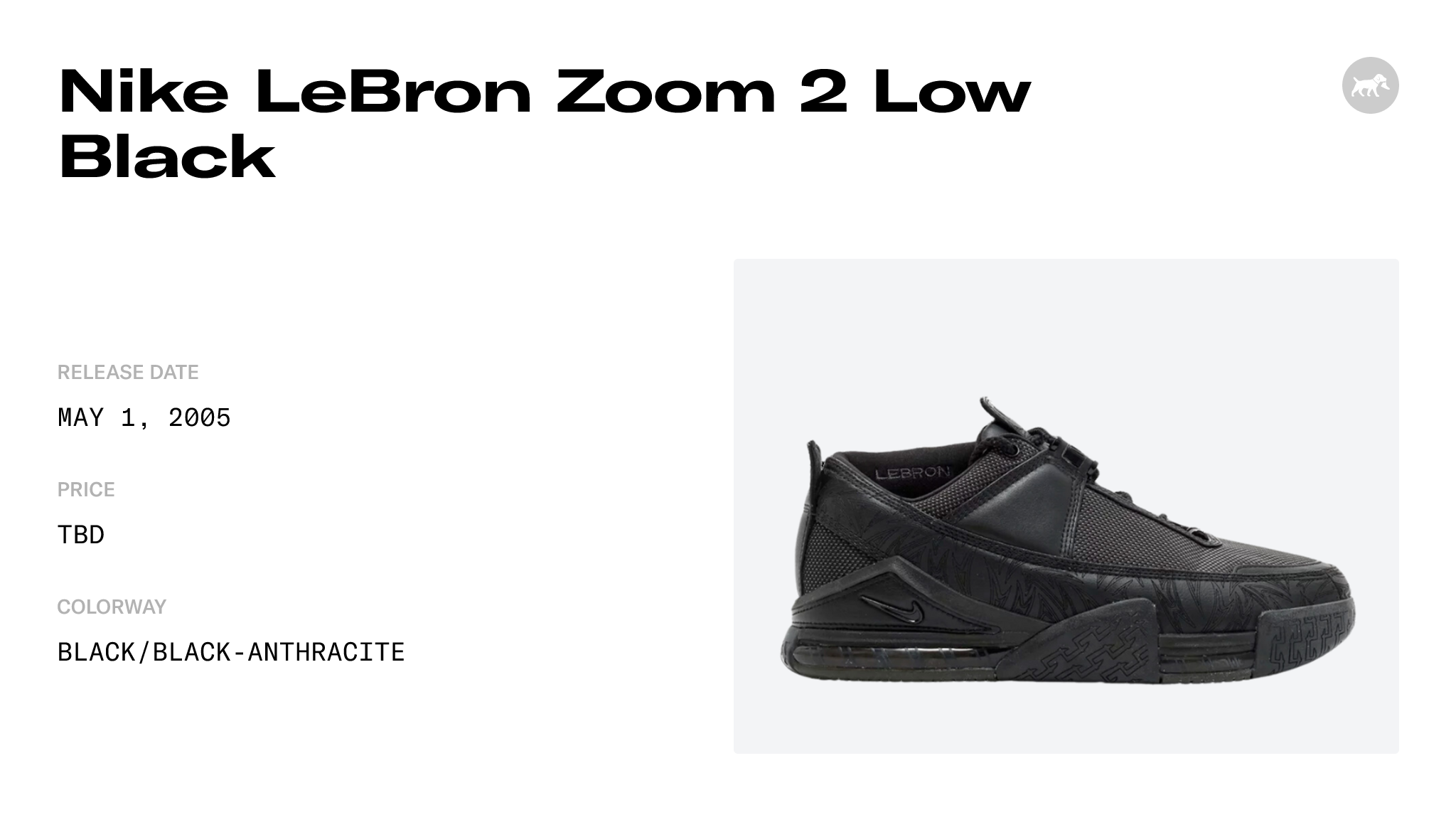 Nike LeBron Zoom 2 Low Black - 310845-001 Raffles & Where to Buy