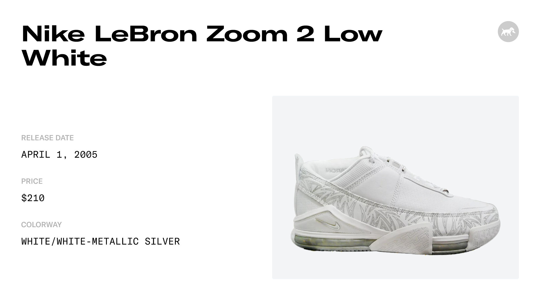 Nike LeBron Zoom 2 Low White - 310845-111 Raffles & Where to Buy