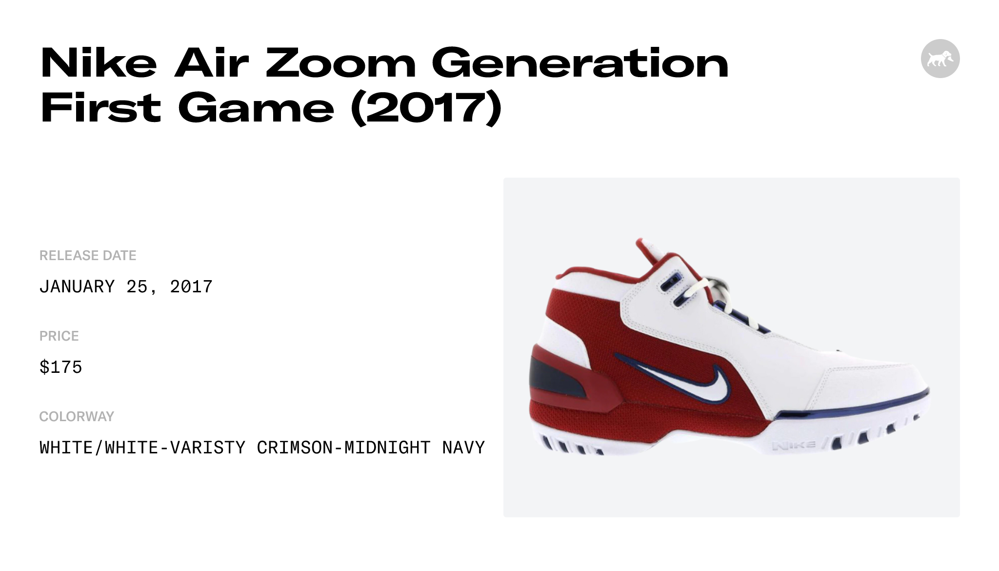 Nike Air Zoom Generation First Game (2017) - 941911-100