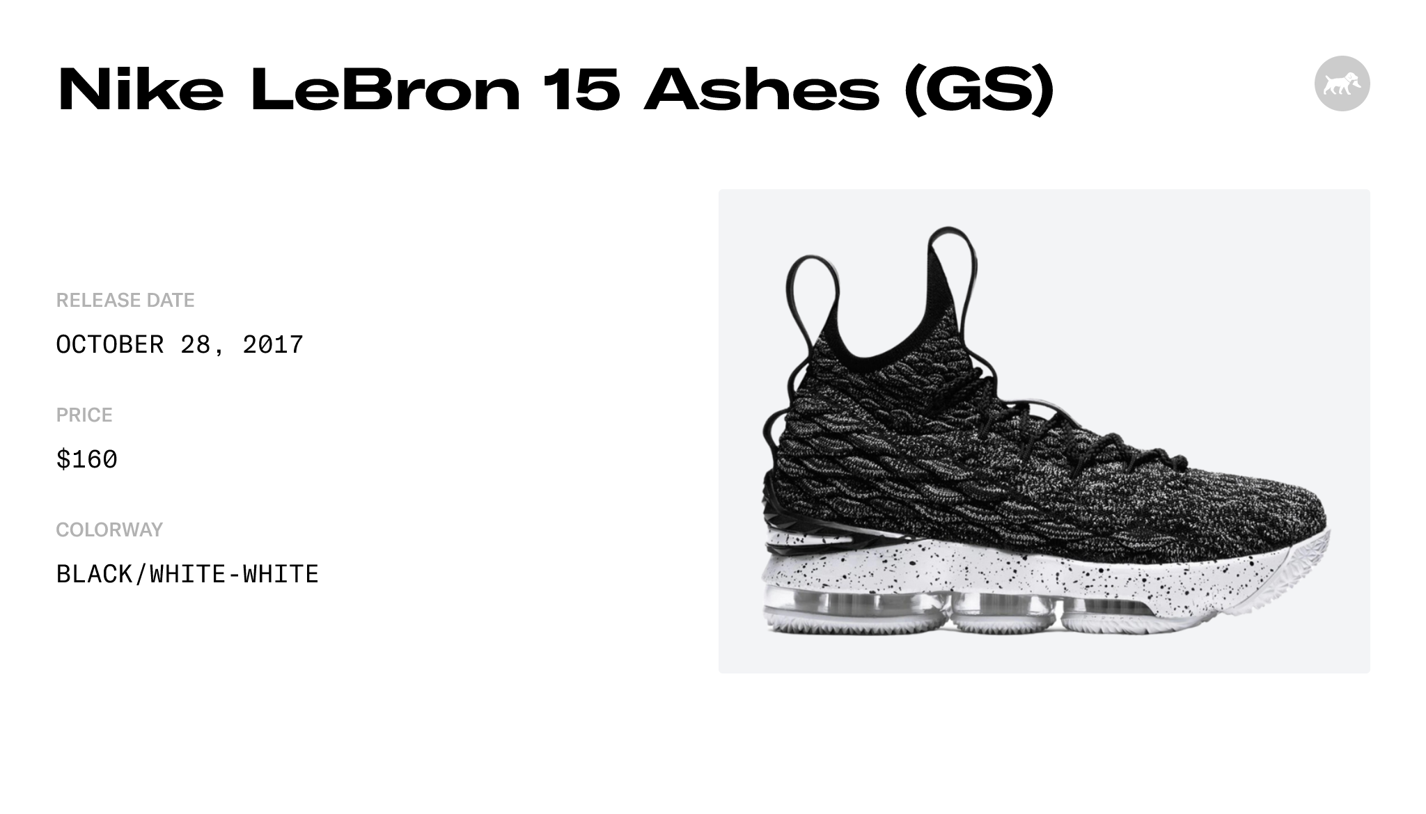 Nike LeBron 15 Ashes (GS) - 922811-002 Raffles & Where to Buy
