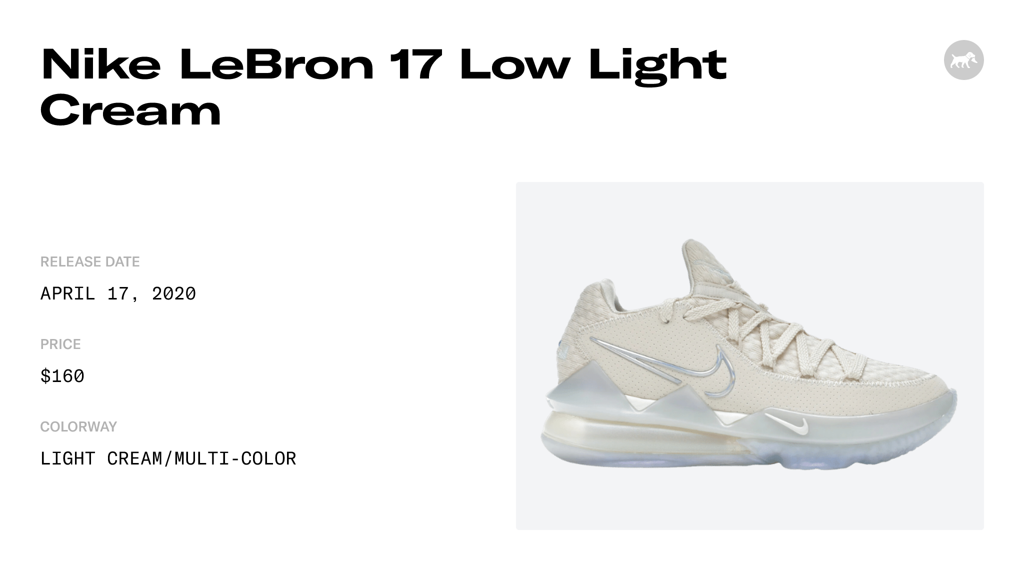 Nike LeBron 17 Low Light Cream - CD5007-200 Raffles & Where to Buy