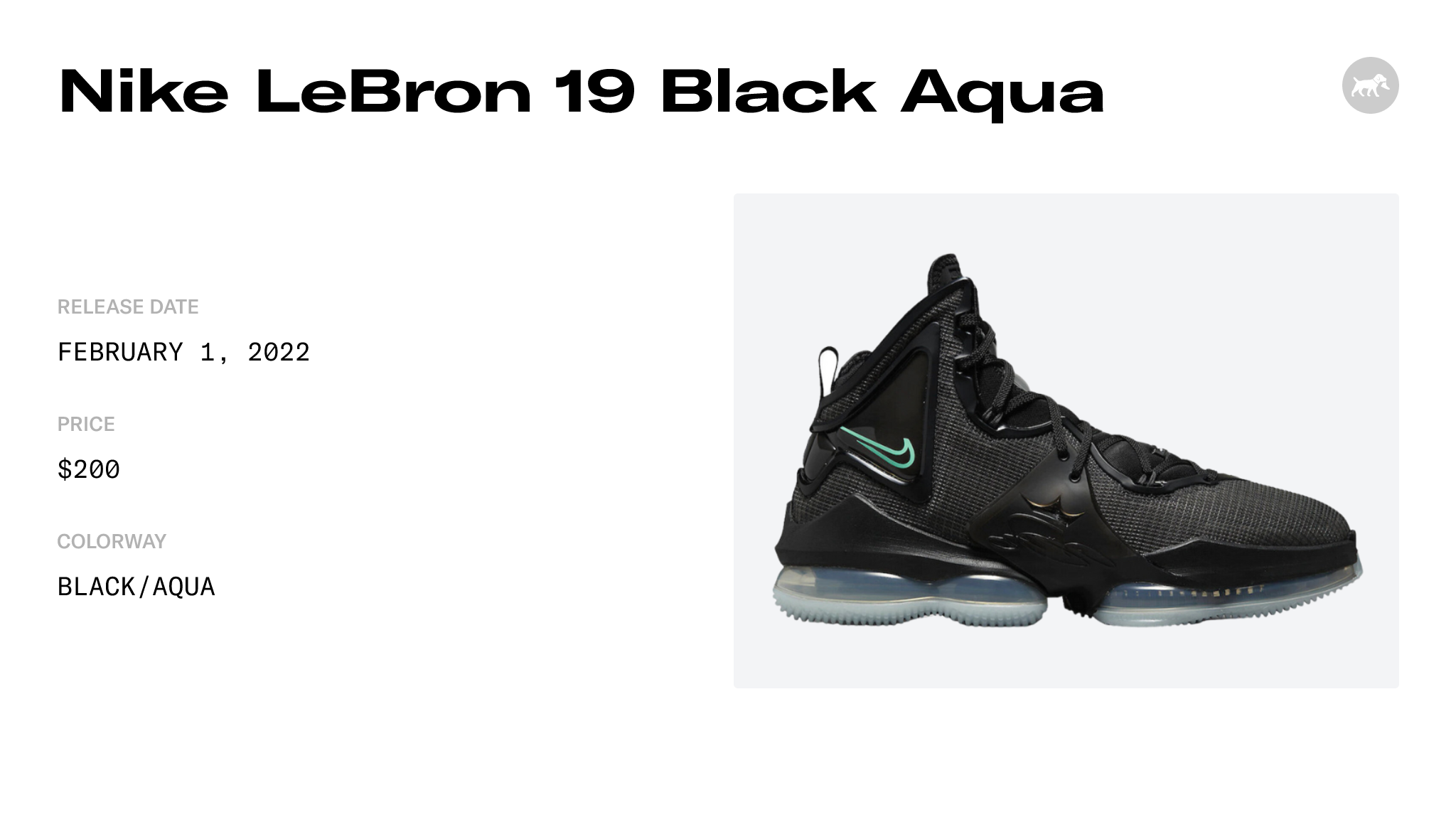 Nike LeBron 19 Black Aqua - DC9340-003 Raffles & Where to Buy