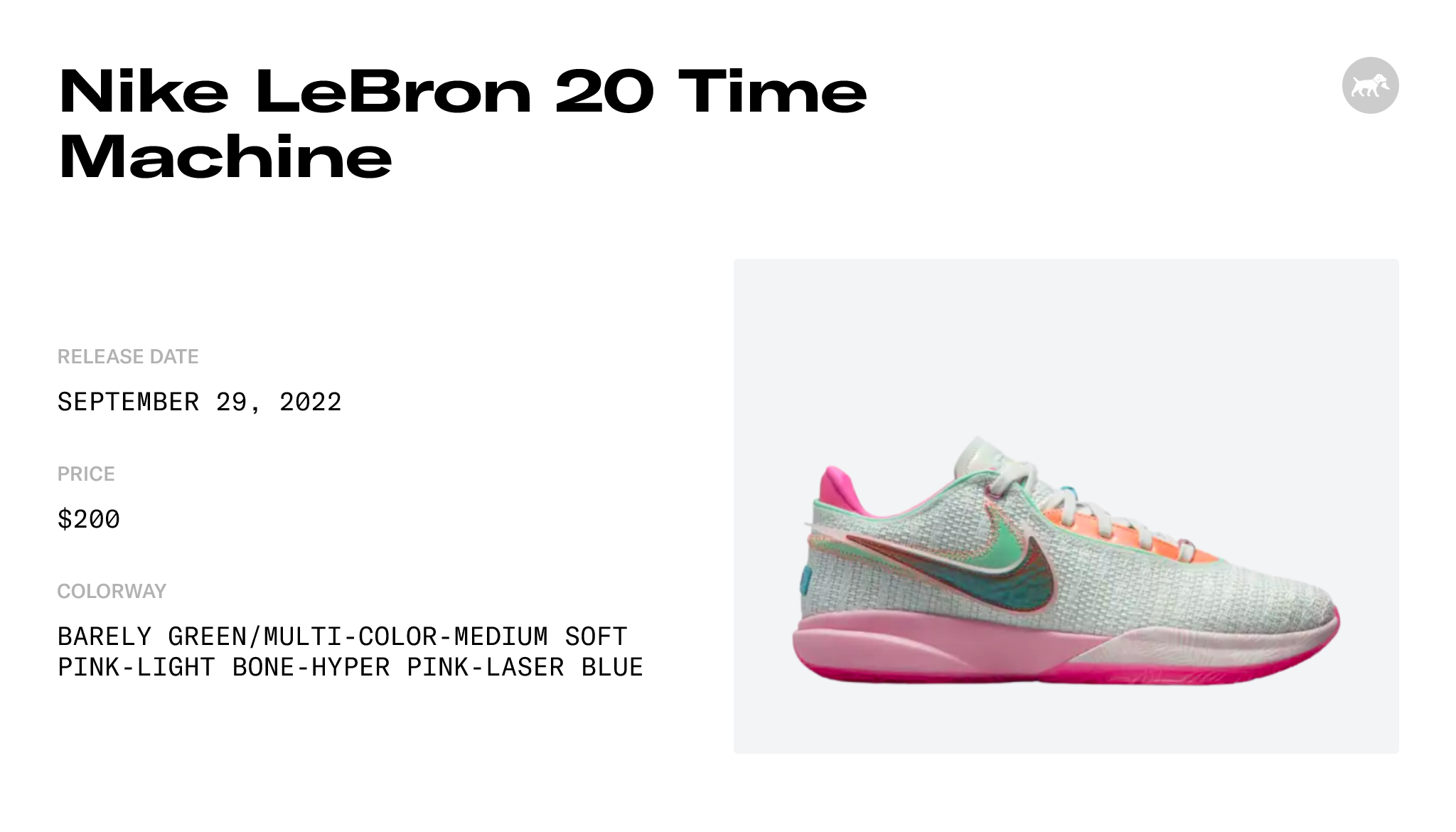 Nike LeBron 20 Time Machine - DJ5423-300 Raffles & Where to Buy