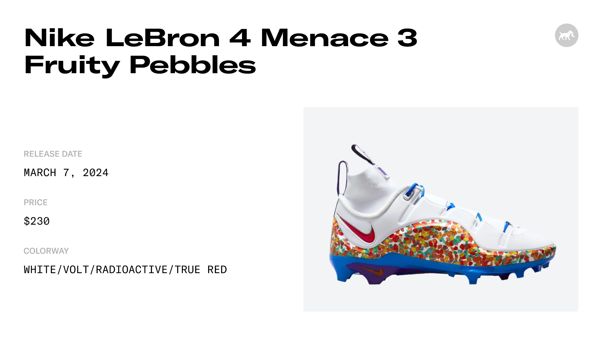 Nike LeBron 4 Menace 3 Fruity Pebbles - FV8044-100