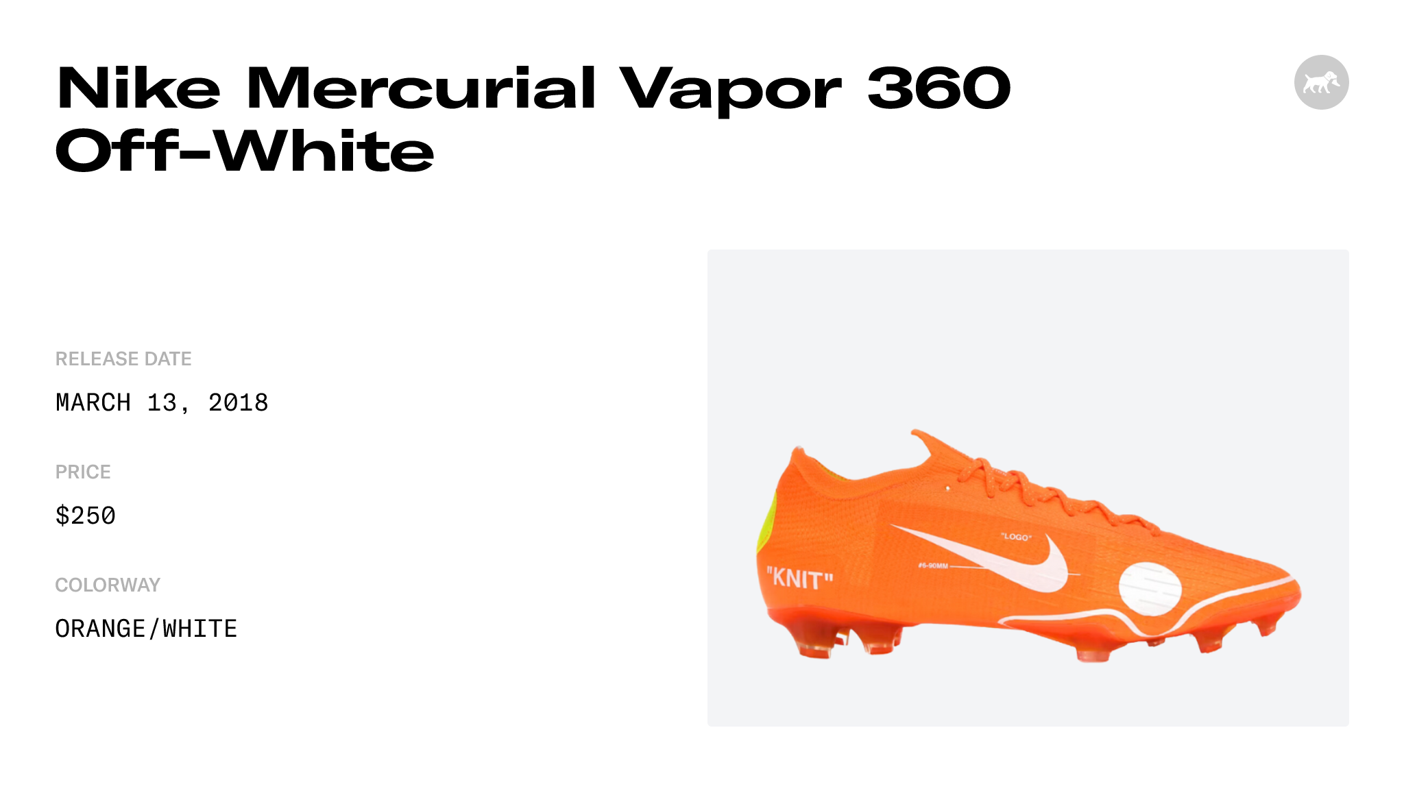 Nike Mercurial Vapor 360 Off-White - AO1256-810 Raffles & Where to Buy