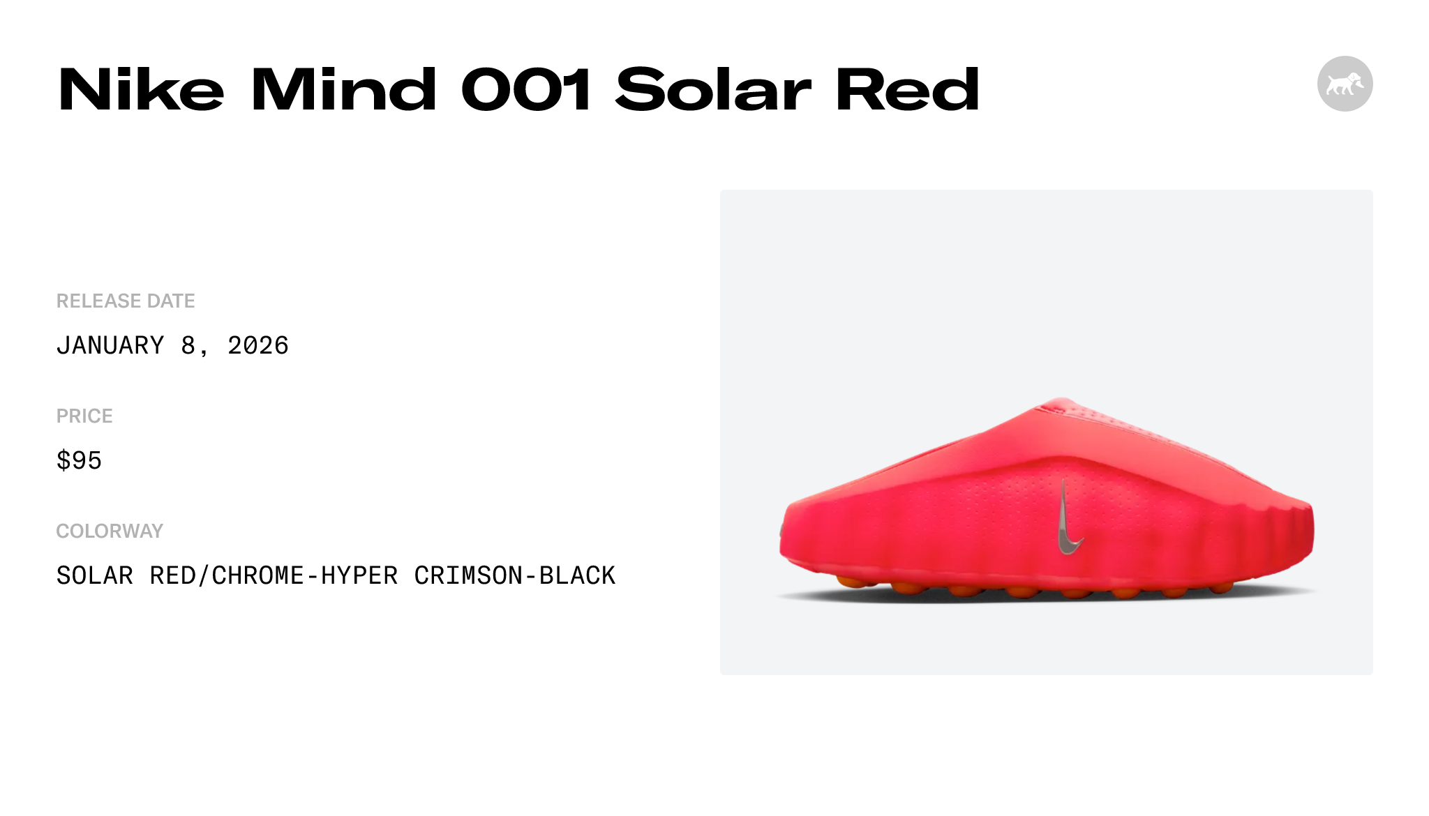 Nike Mind 001 Solar Red - HQ4307-600 Release Info