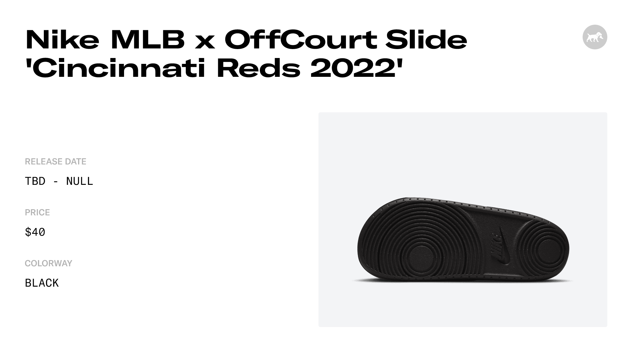 Nike MLB x OffCourt Slide 'Cincinnati Reds 2022' - DH6995-001 Release Info