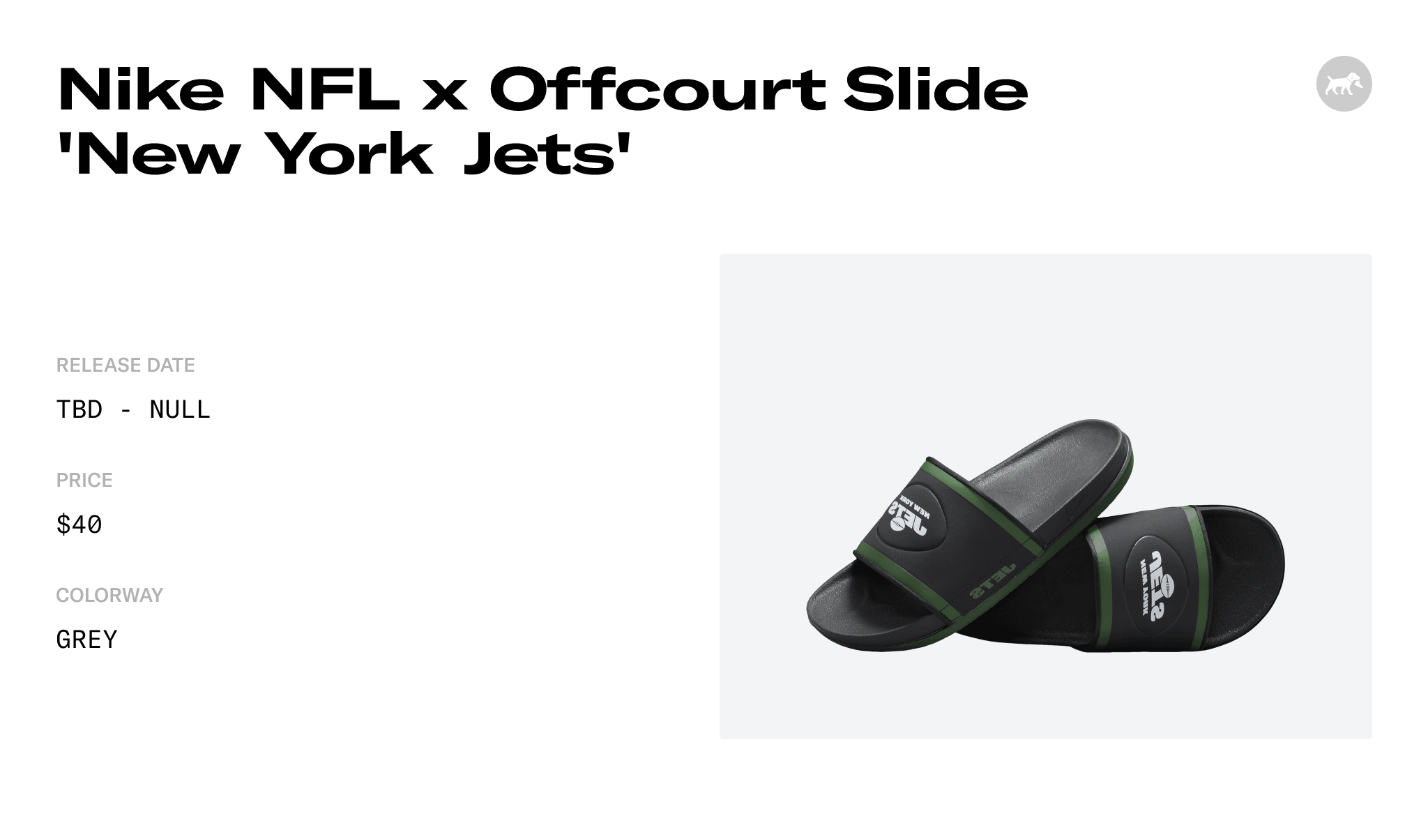 Nike NFL x Offcourt Slide 'New York Jets' - DD0528-002 Release Info