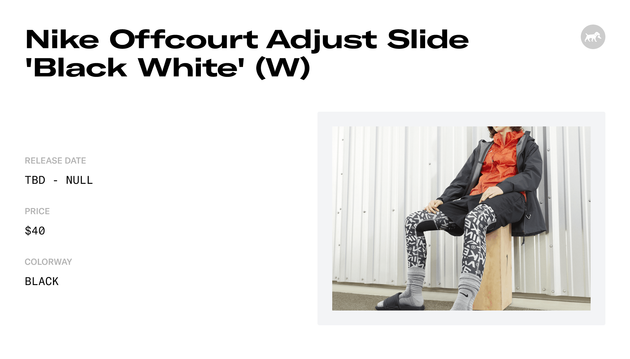 Nike Offcourt Adjust Slide 'Black White' (W) - DV1033-002 Release Info
