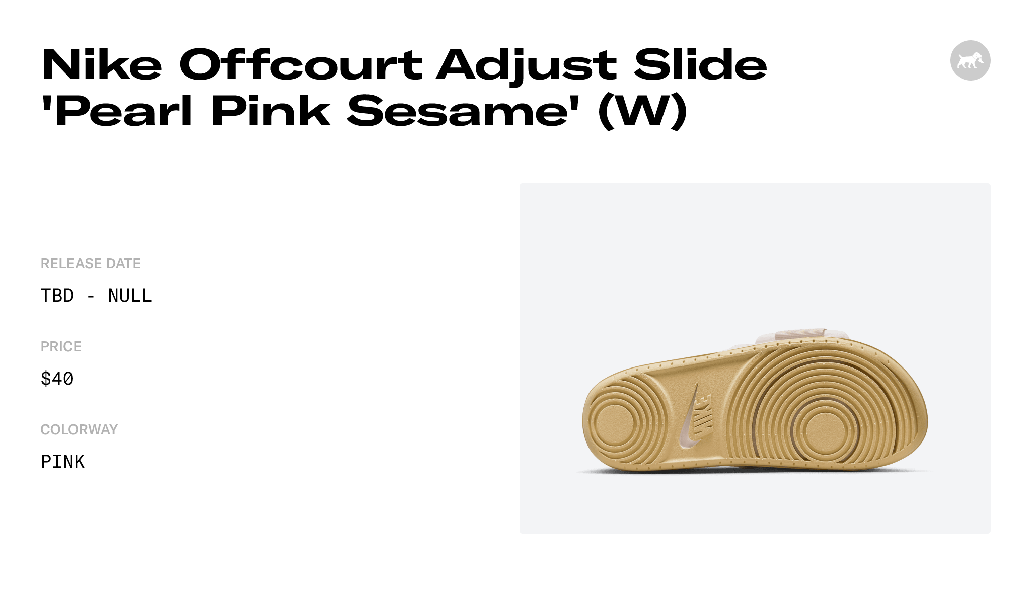 Nike Offcourt Adjust Slide 'Pearl Pink Sesame' (W) - DV1033-600 Release ...