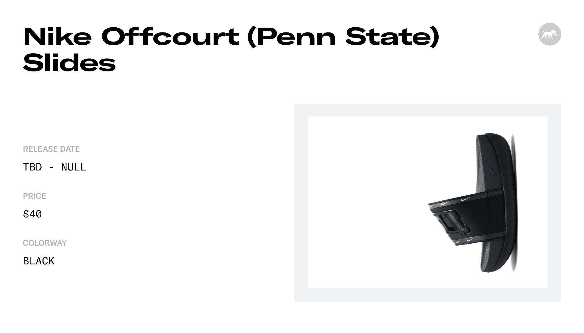 Nike Offcourt (Penn State) Slides - DD0503-001 Release Info