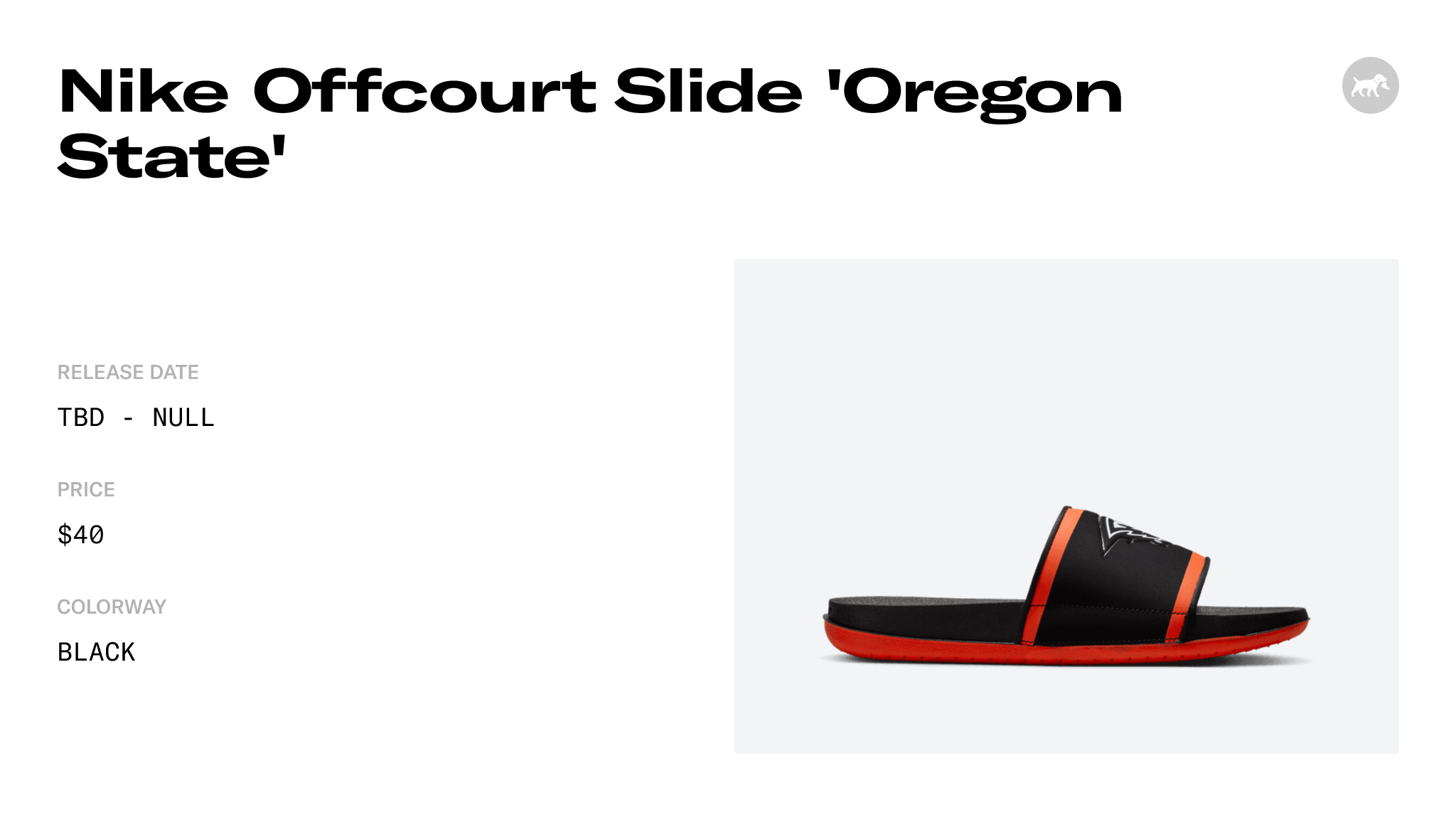 Nike Offcourt Slide 'Oregon State' - DD0537-002 Release Info