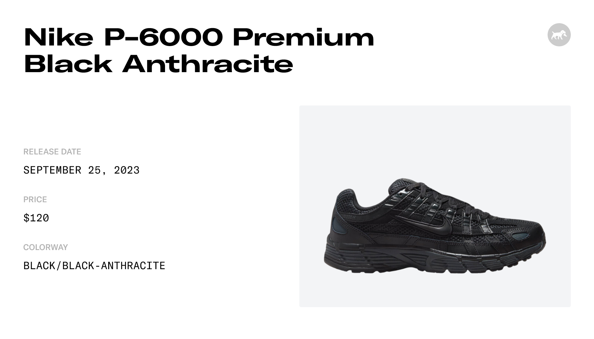 Nike P-6000 Premium Black Anthracite - FQ8732-010 Raffles & Where to Buy