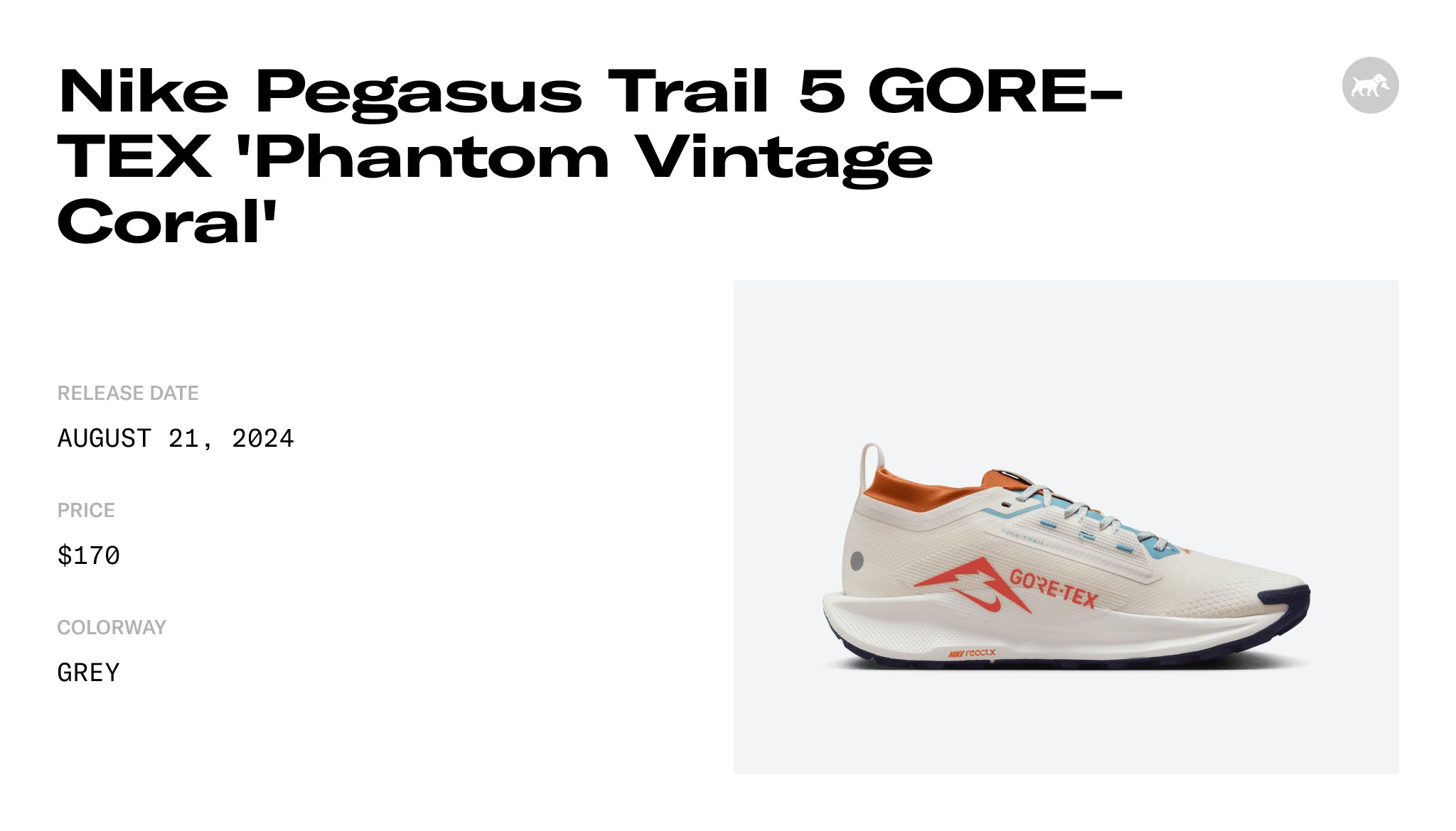 Nike Pegasus Trail 5 GORE-TEX 'Phantom Vintage Coral' - FQ0908-003