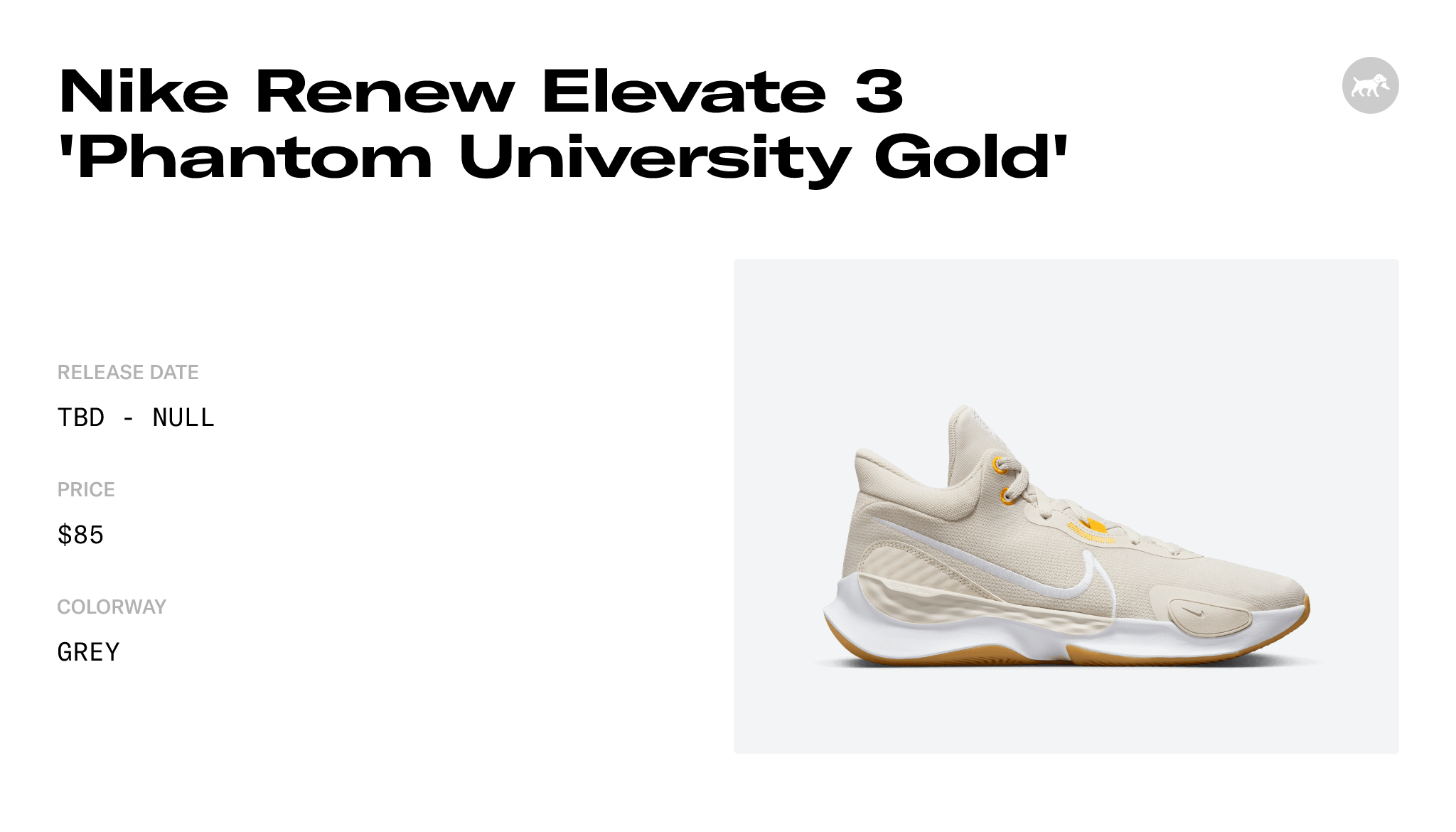 Nike Renew Elevate 3 'Phantom University Gold' - DD9304-009 Release Info