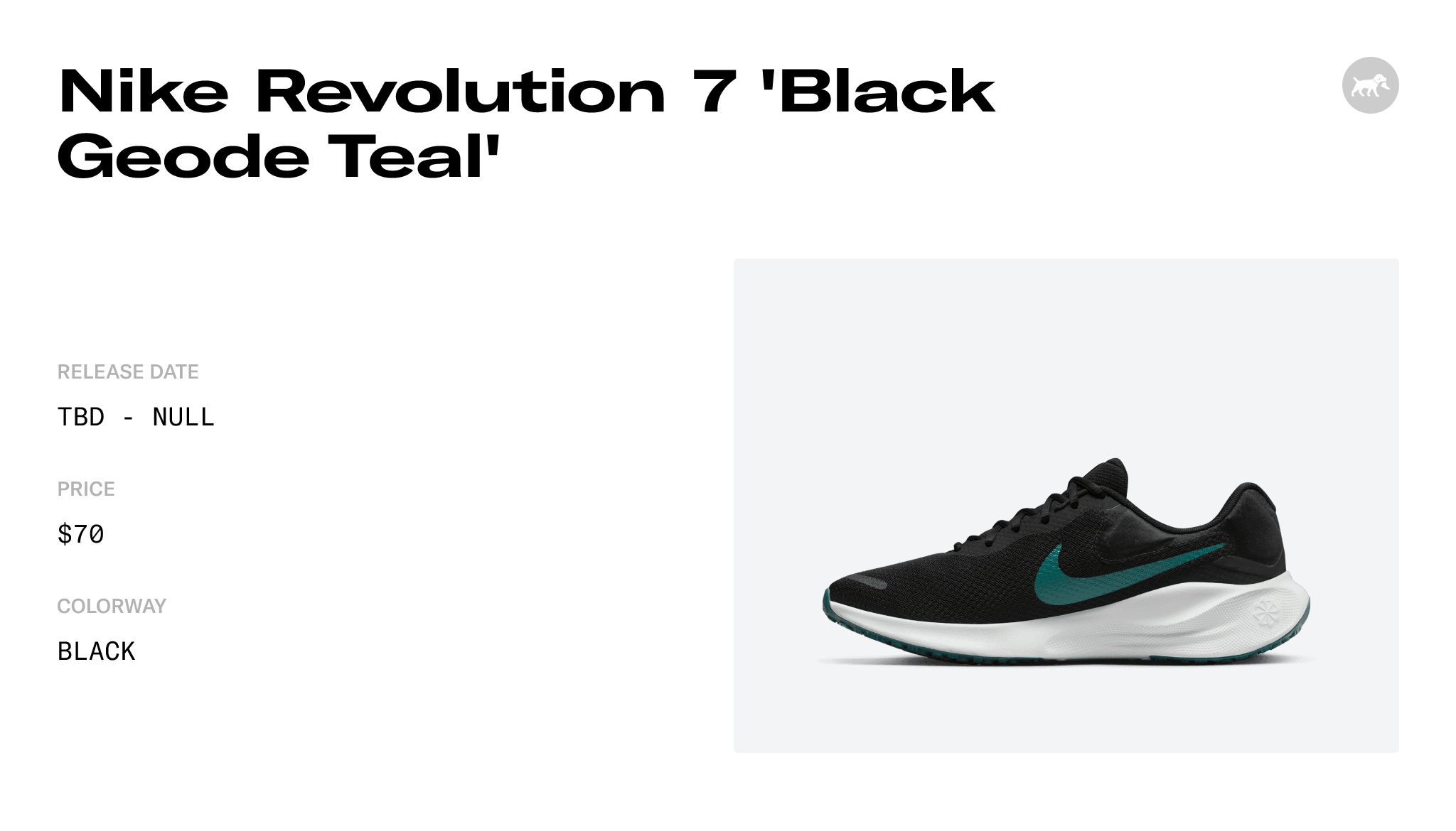 Nike Revolution 7 'Black Geode Teal' - FB2207-004 Release Info