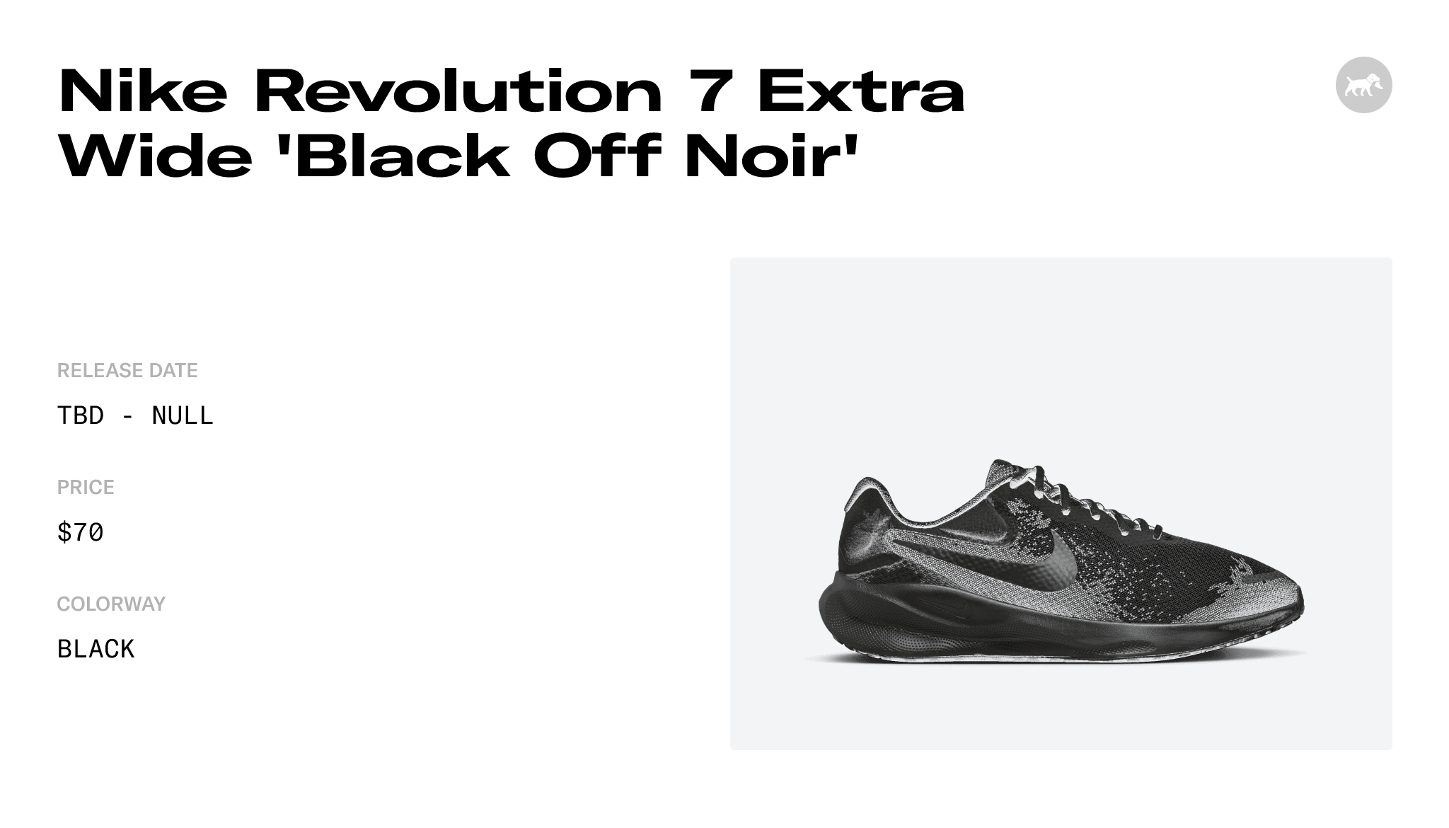 Nike Revolution 7 Extra Wide 'Black Off Noir' - FB8501-001 Release Info
