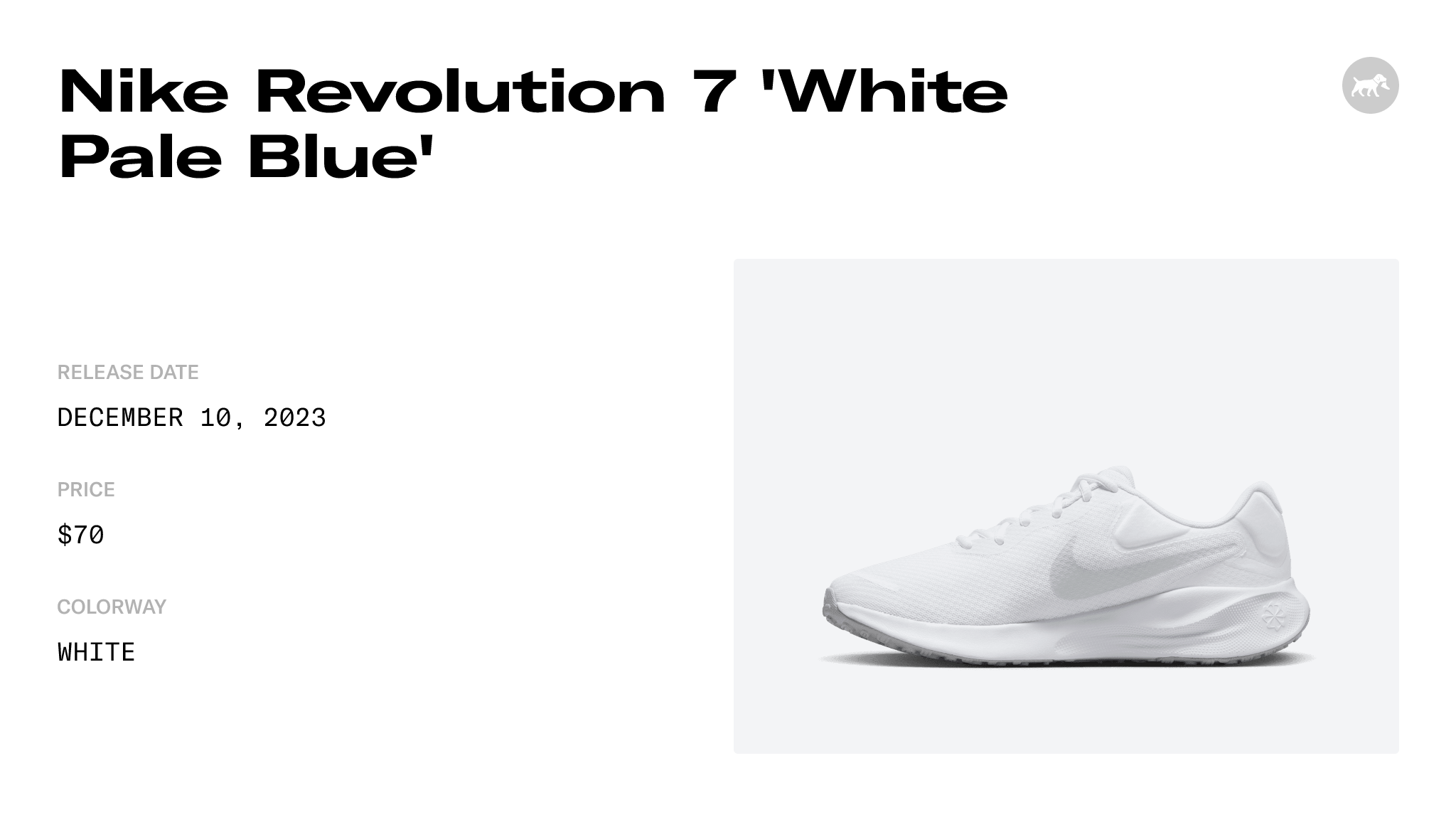 Nike Revolution 7 'White Pale Blue' - FB2207-100 Release Info