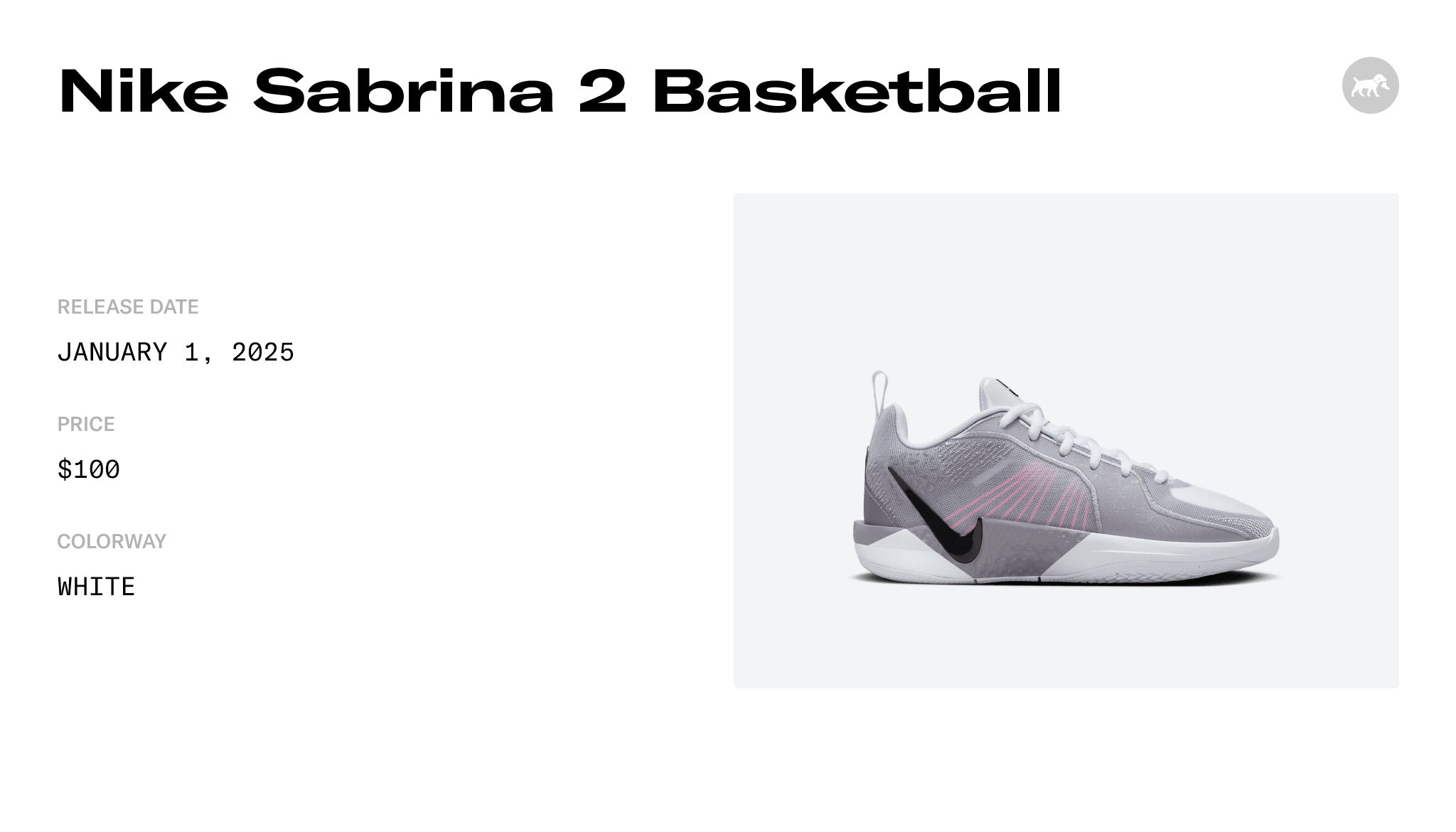 Nike Sabrina 2 Basketball - FQ7376-101 Raffles & Where to Buy