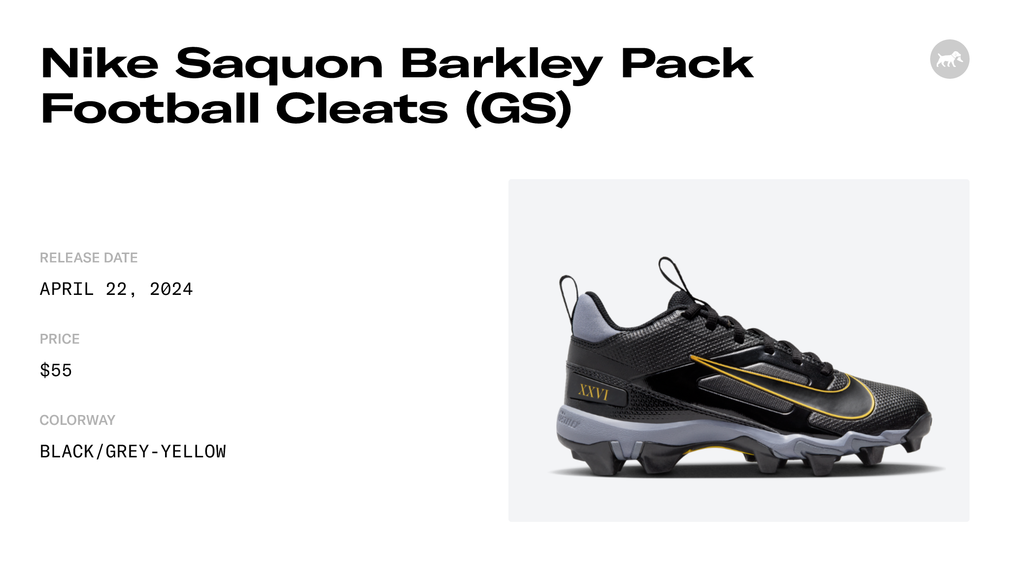 Nike Saquon Barkley Pack Football Cleats (GS) - HF4325-001