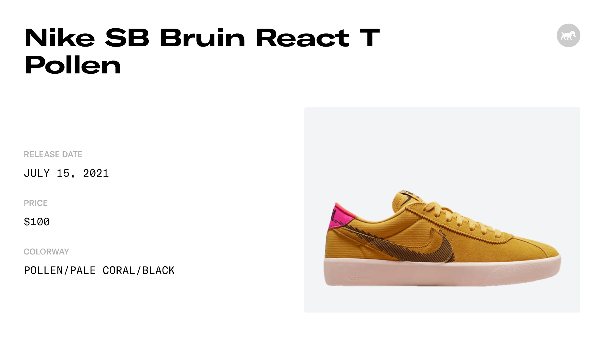Nike SB Bruin React T Pollen - CV5980-700 Raffles & Where to Buy