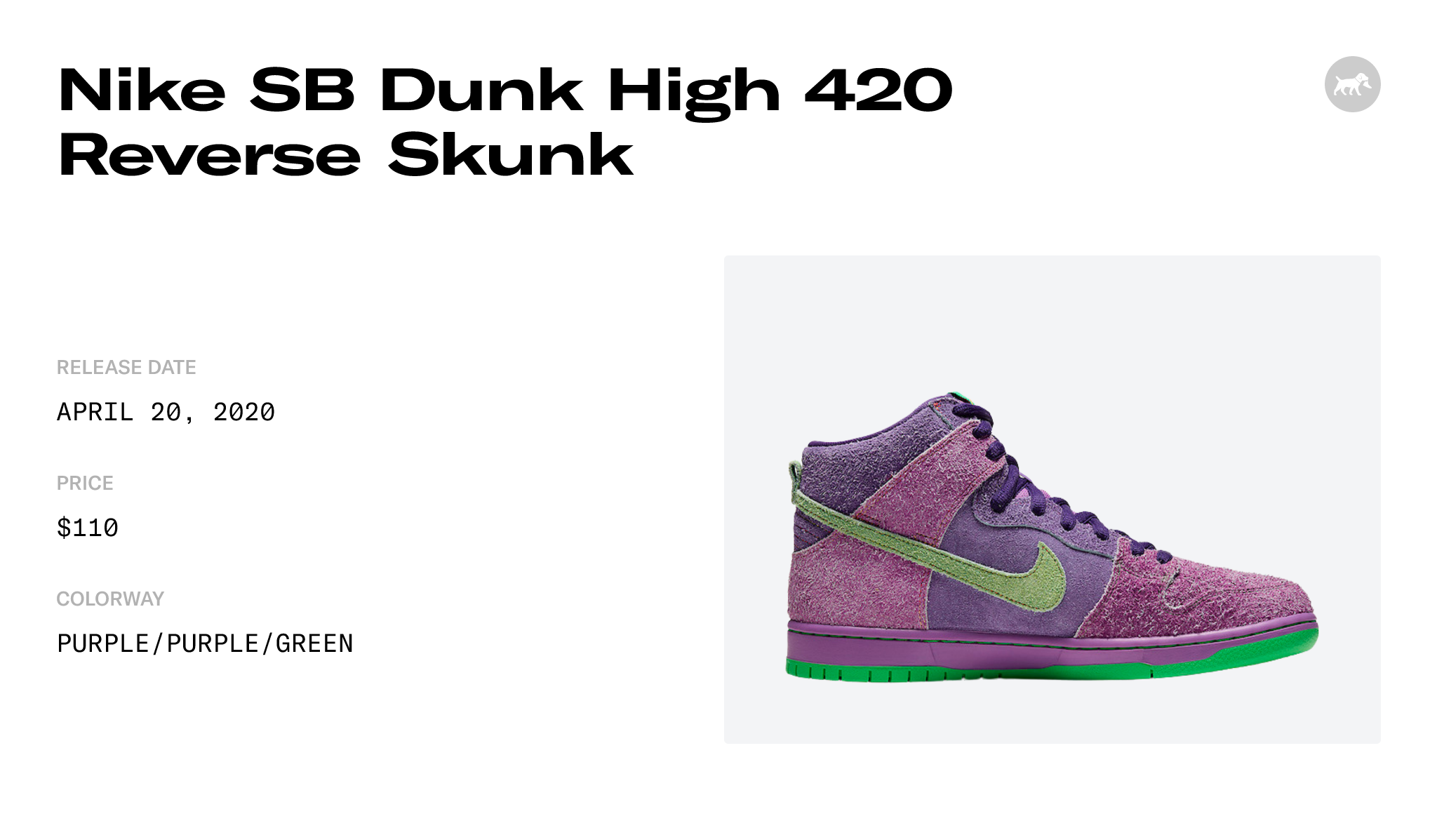 Nike SB Dunk High 420 Reverse Skunk - CW9971-500 Raffles & Where to Buy