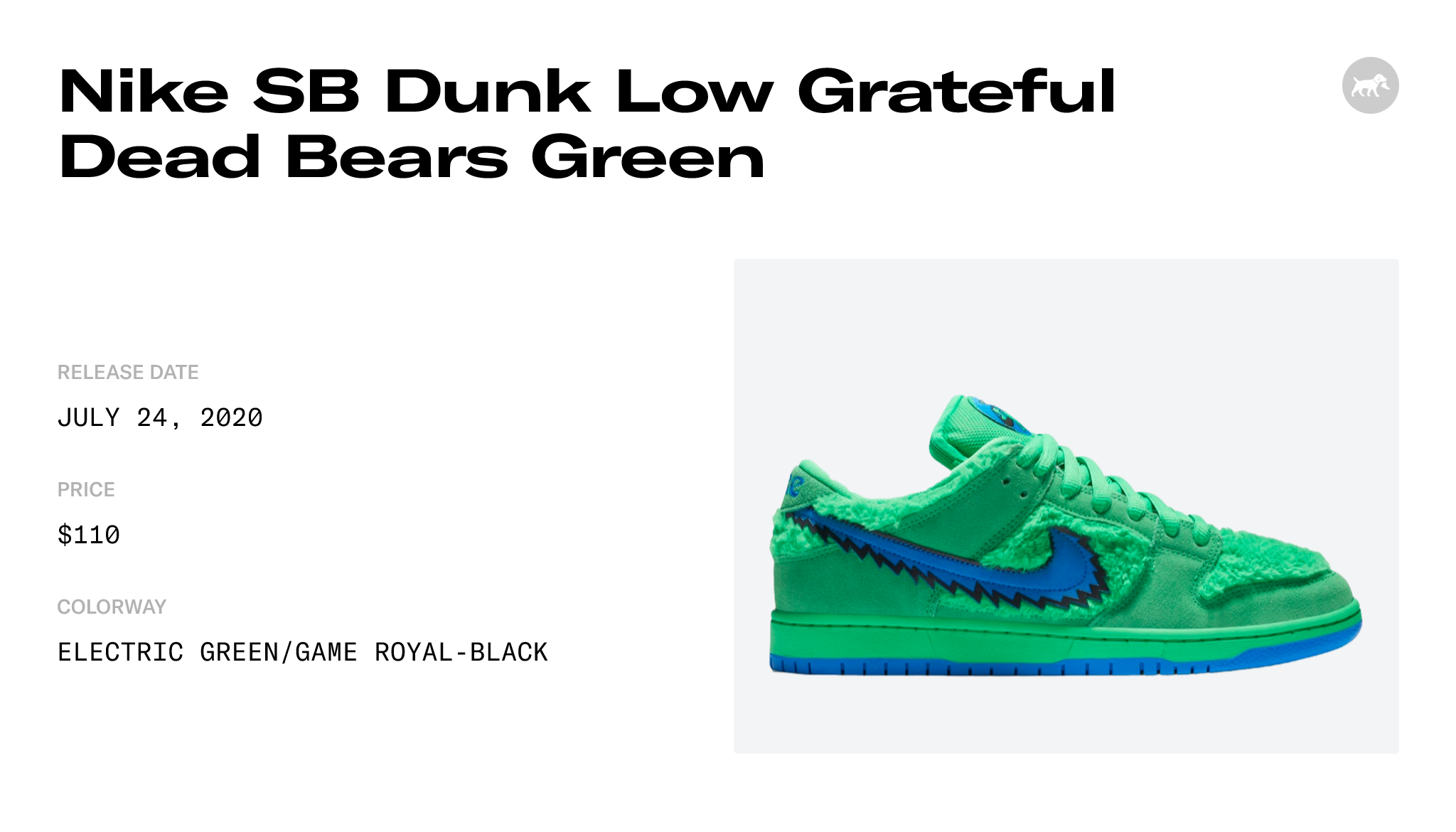 Nike SB Dunk Low Grateful Dead Bears Green - CJ5378-300